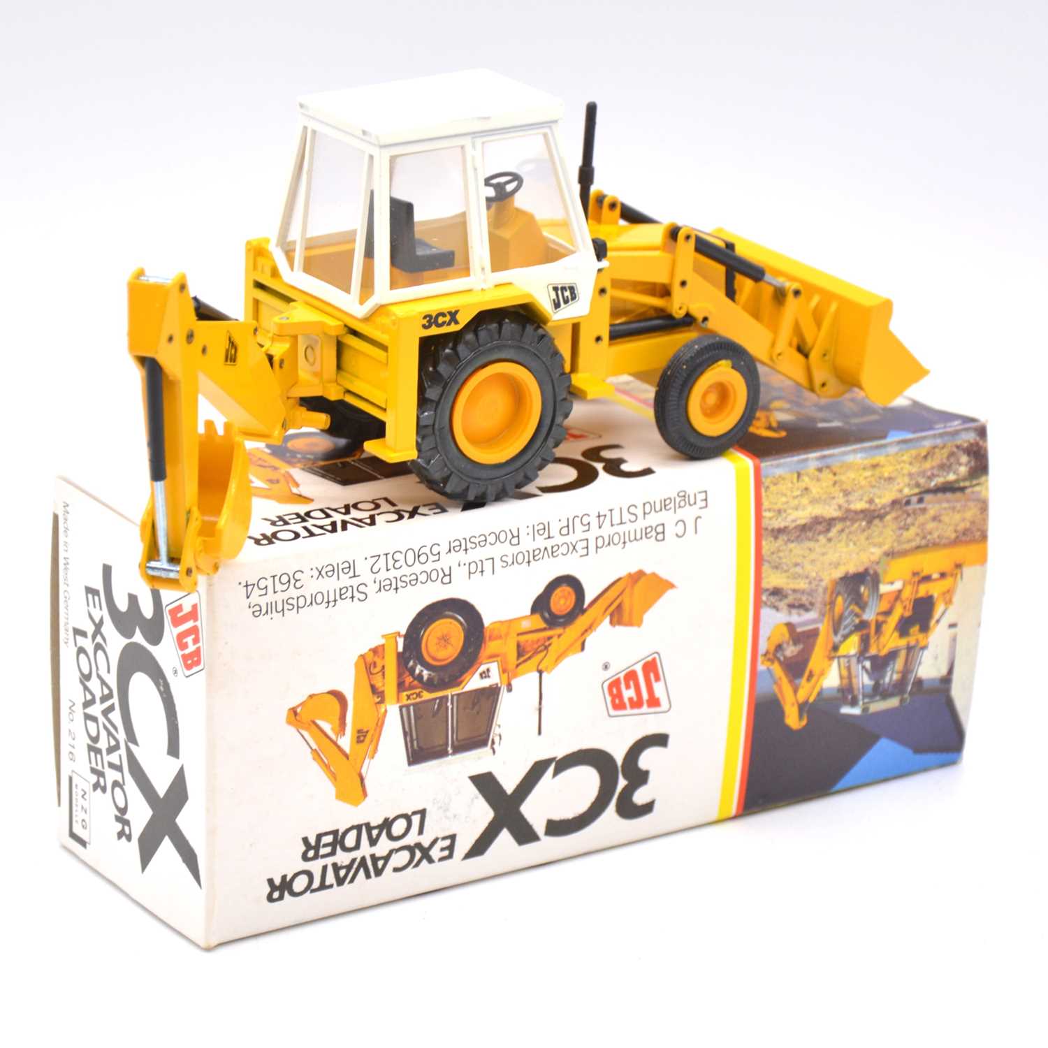 Lot 1222 - NZG Model ref no.216 JCB 3CX Excavator,