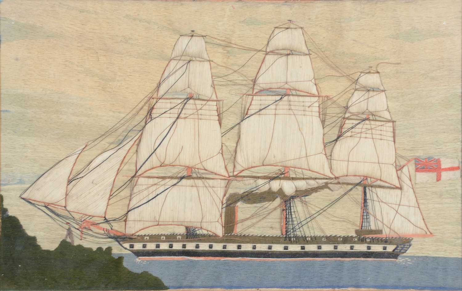 Lot 262 - Victorian long stitch needlework picture of