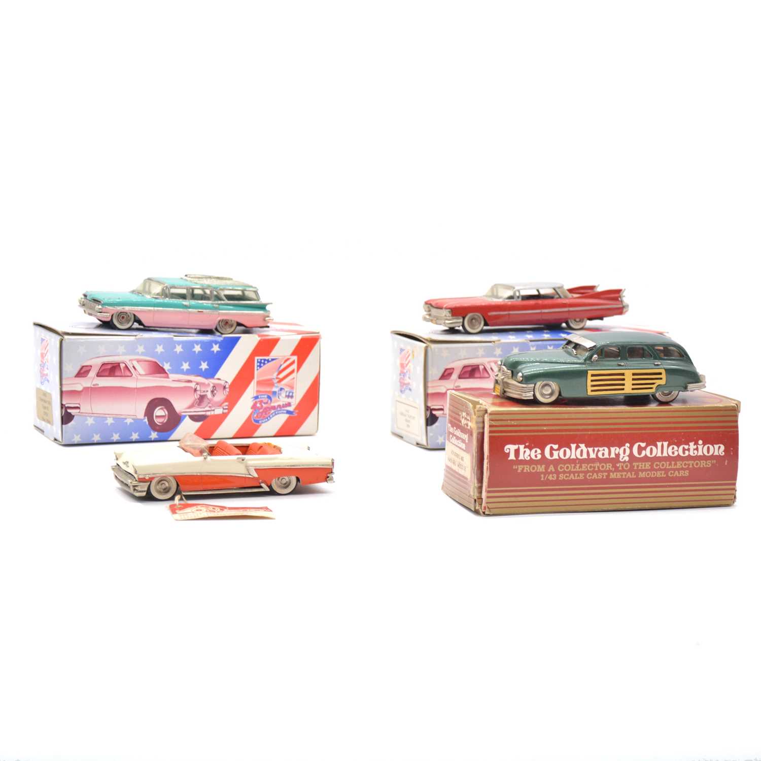 Lot 1232 - Four 1:43 scale white metal models by 43rd