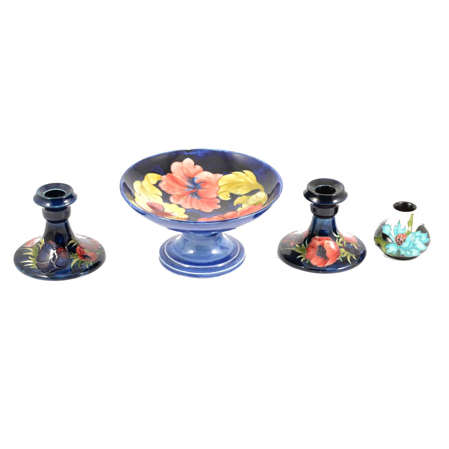 Lot 1 - Moorcroft Pottery - pair of Poppy pattern