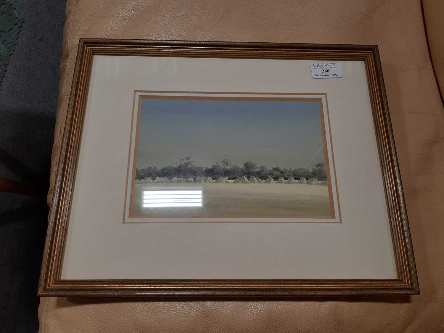 Lot 368 - Peter Newcombe, Wheat Stookes.
