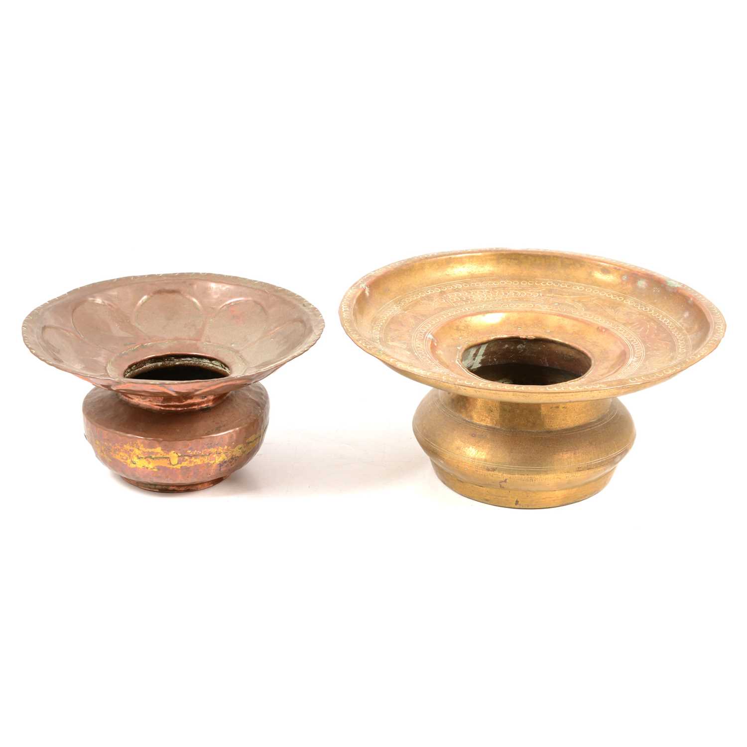 Lot 221 - Two spitoons,