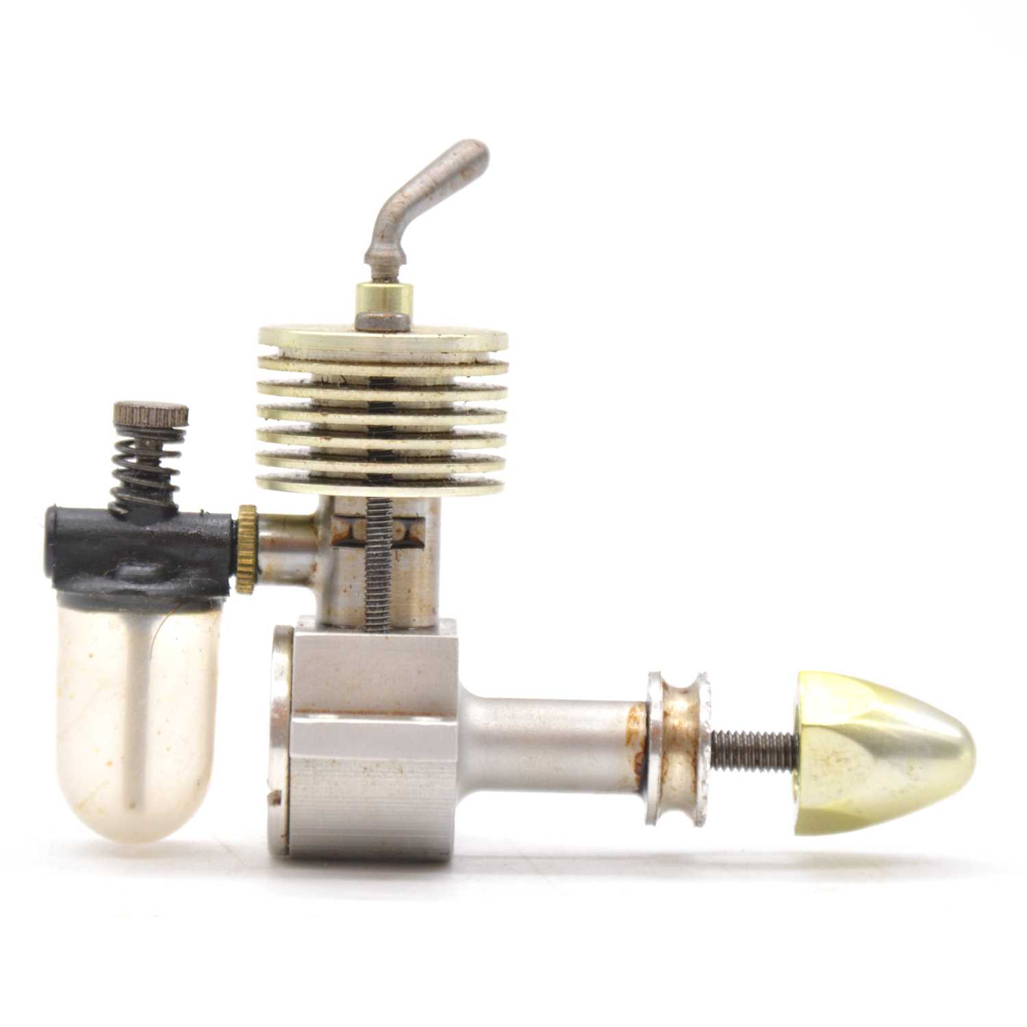 Lot 185 - A.E. 0.2cc diesel engine and a Clanford