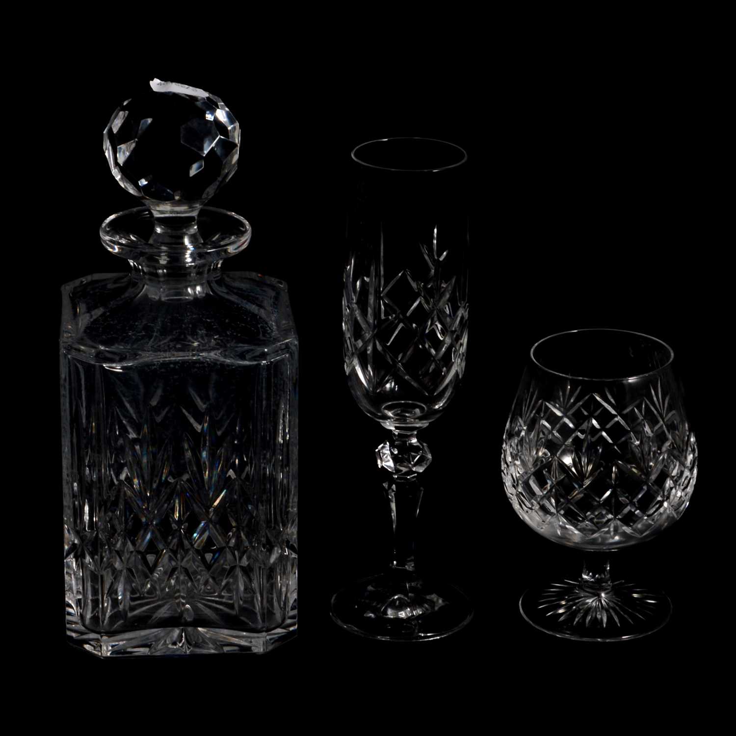 Lot 152 - A collection of table glass, decanters,