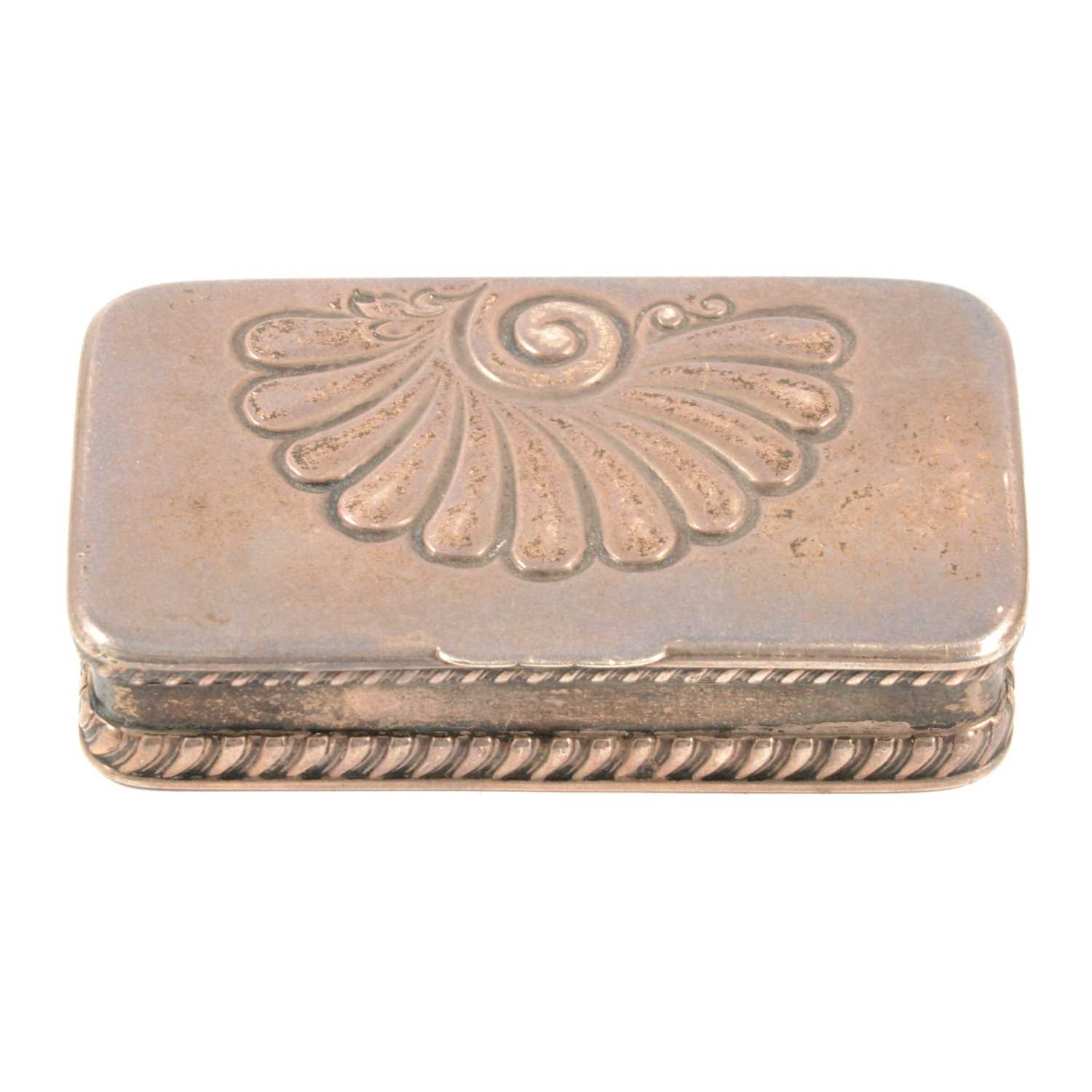 Lot 309 - American white metal double stamp case.