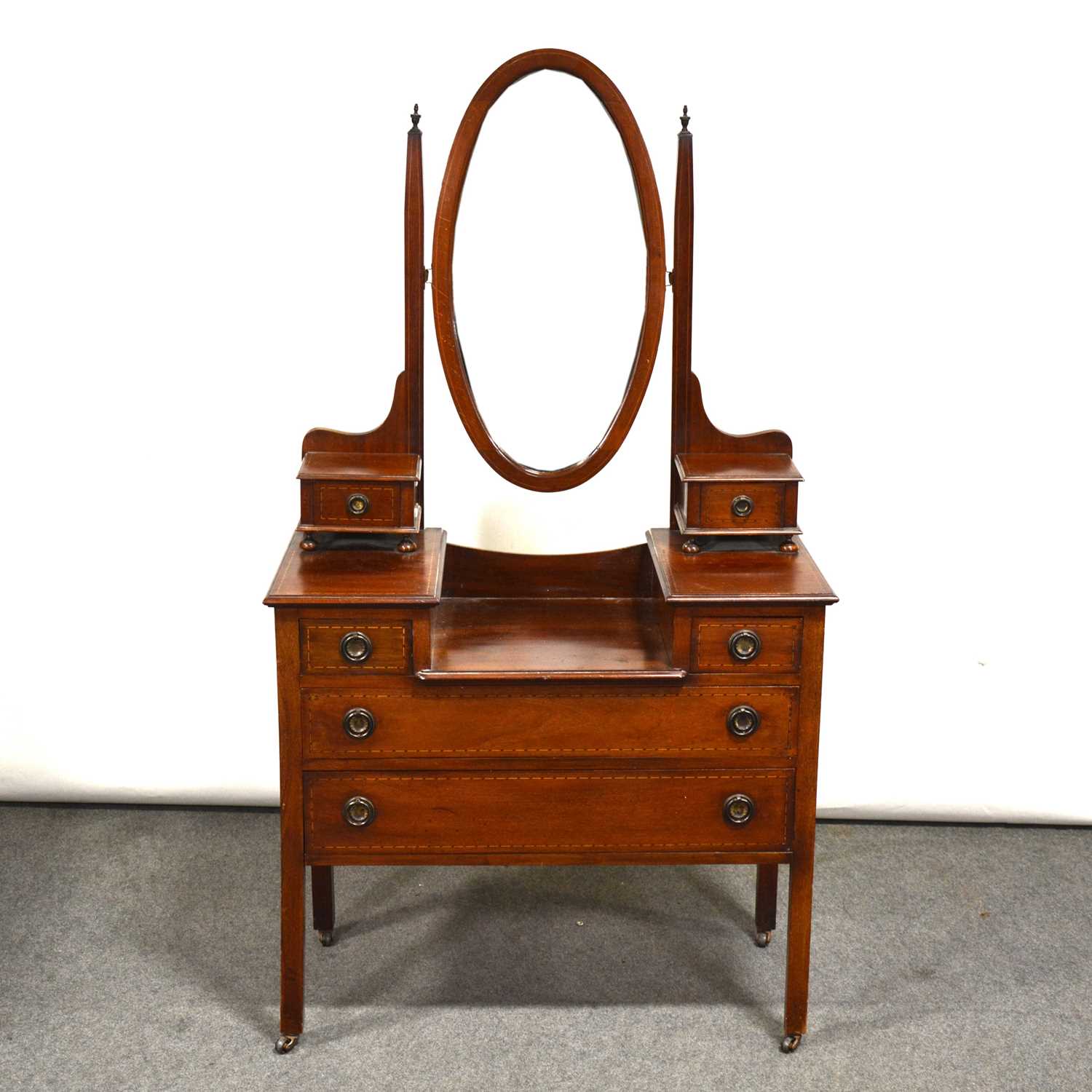 Lot 471 - Edwardian mahogany dressing table,