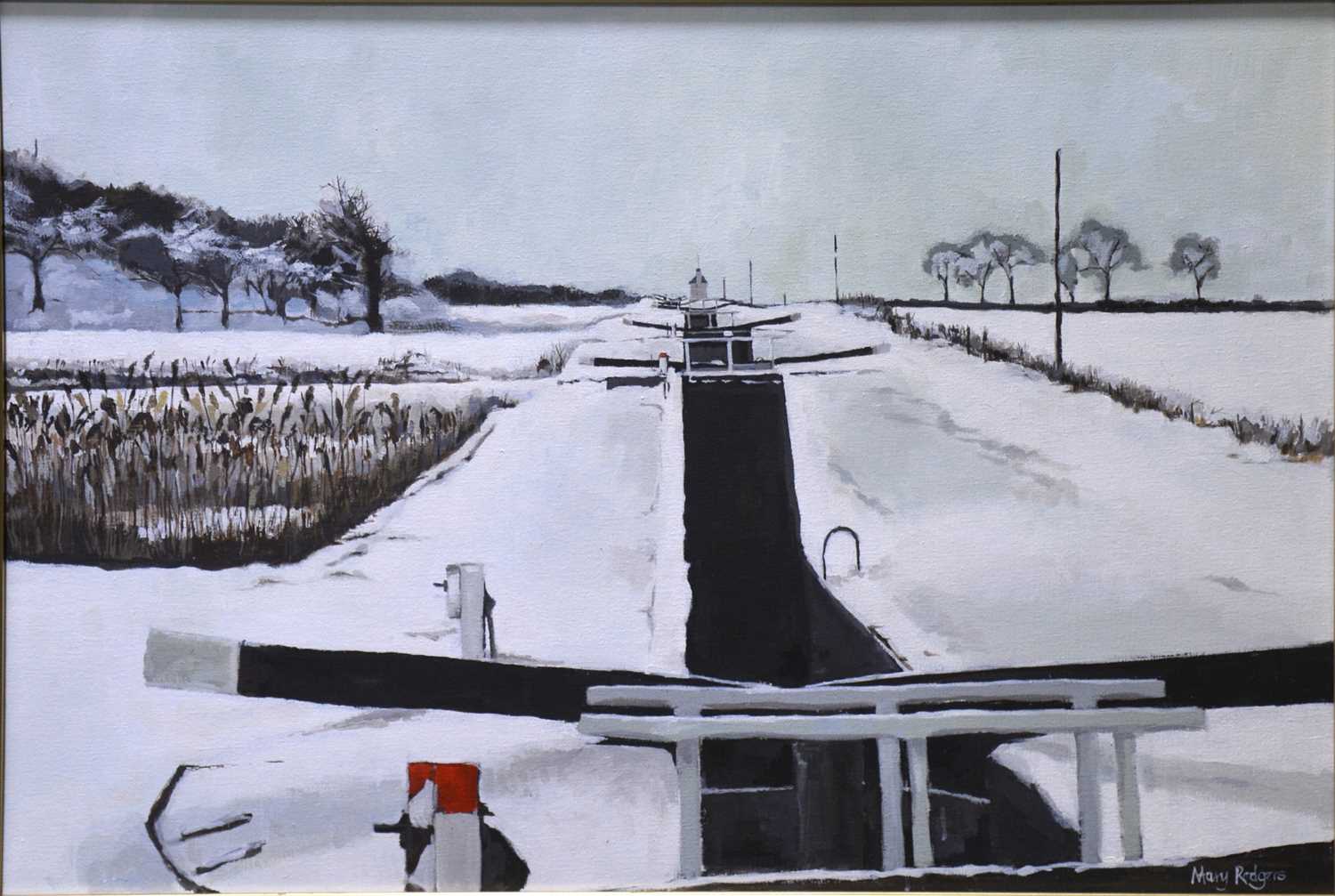 Lot 401 - Mary Rodgers, Foxton Locks, winter,