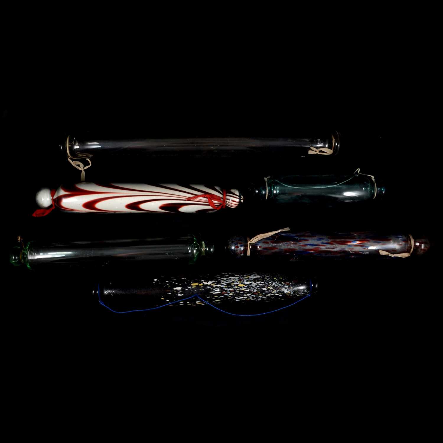 Lot 110 - Seven 19th century glass frigger rolling