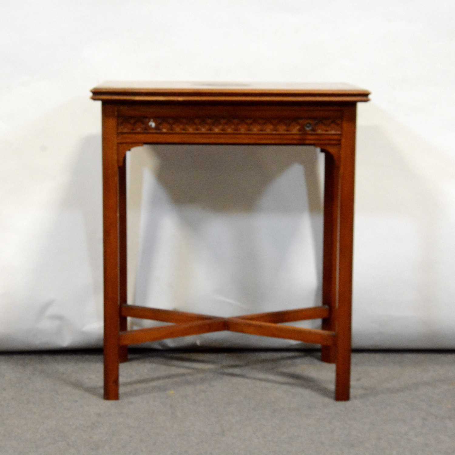 Lot 465 - Edwardian mahogany card table,
