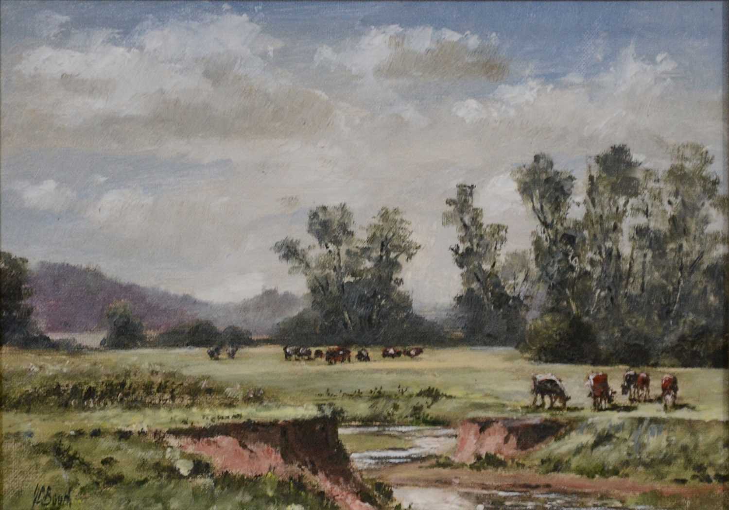 Lot 557 - J D Booth, three oil paintings,