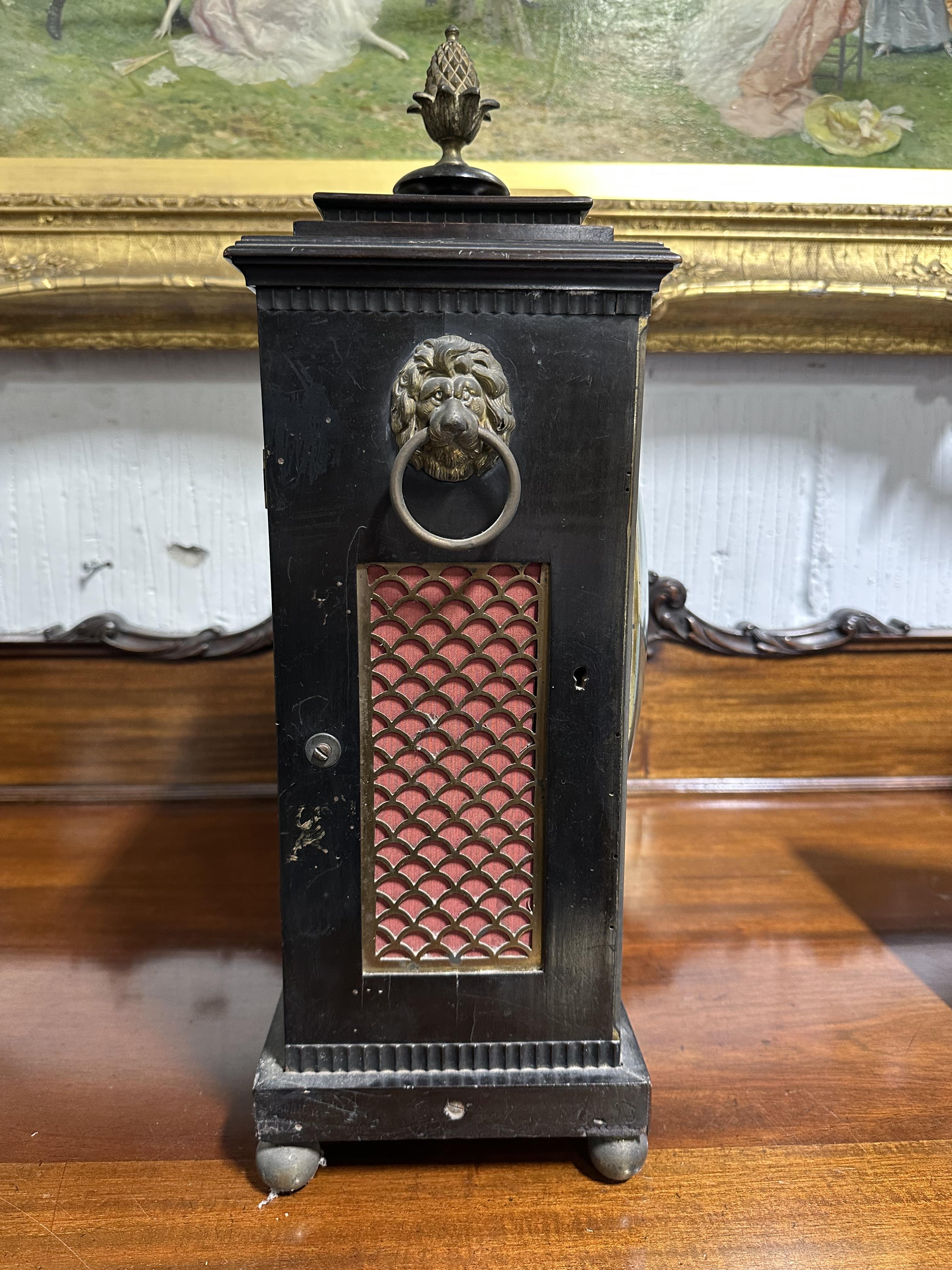 Lot 385 - George IV ebonised bracket clock,