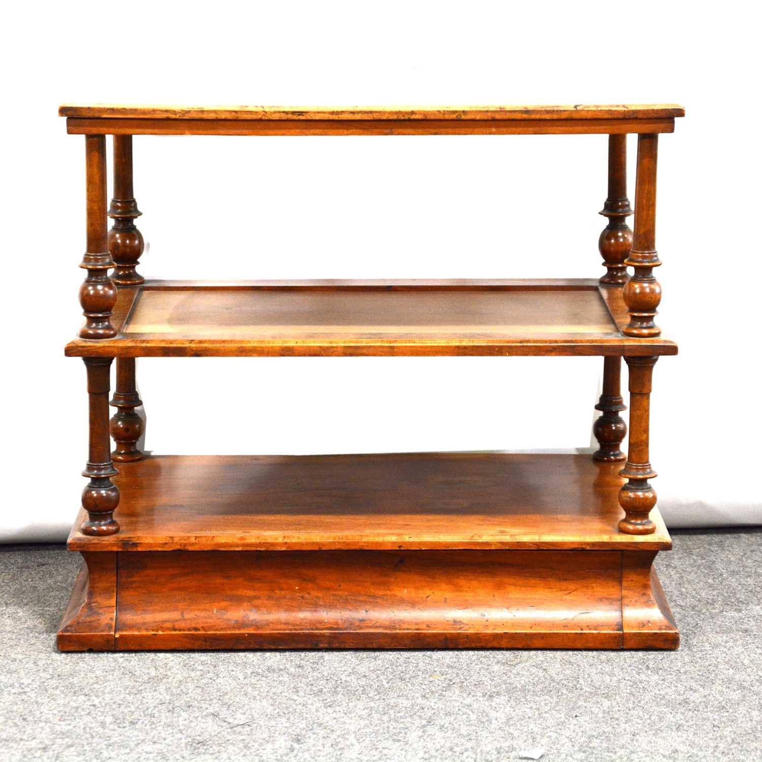 Lot 456 - Victorian burr walnut whatnot
