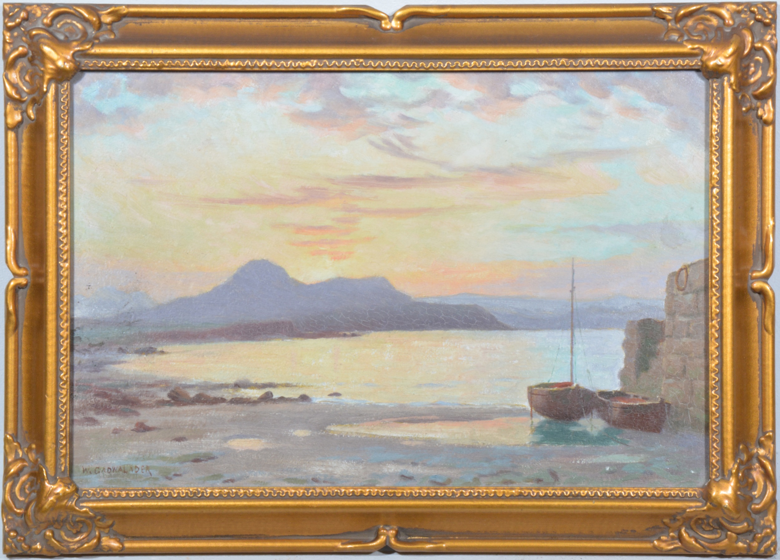 Lot 332 - William Cadwalader, Sunset, Criccieth,