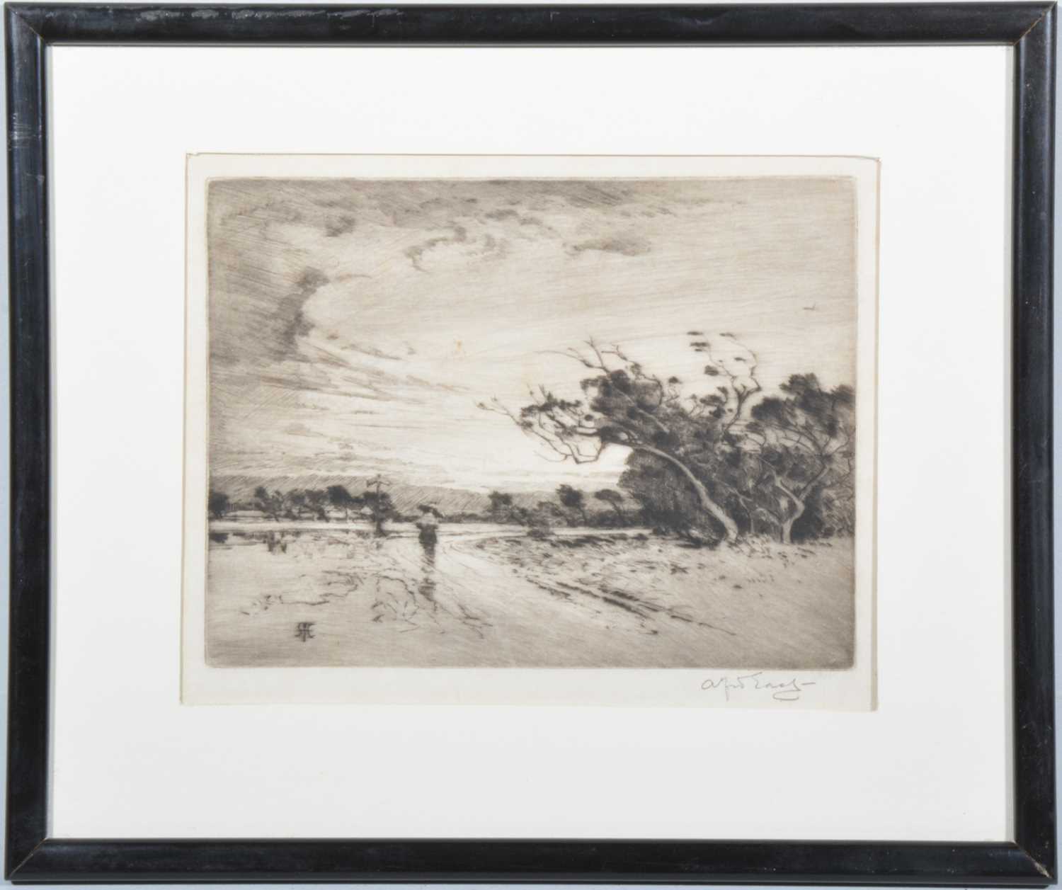 Lot 358 - After Alfred East, A Hurrying Wind.