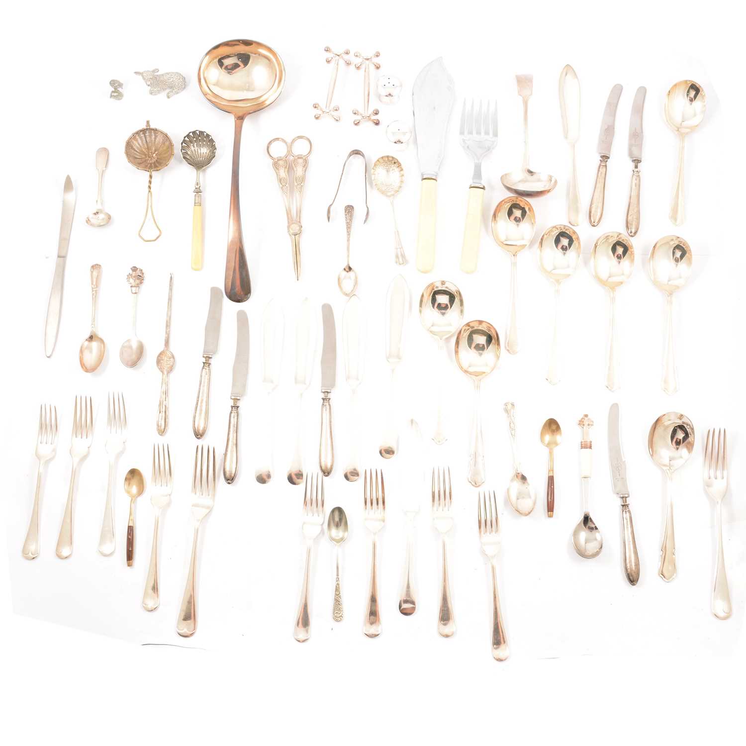 Lot 188 - Quantity of silver plated cutlery,