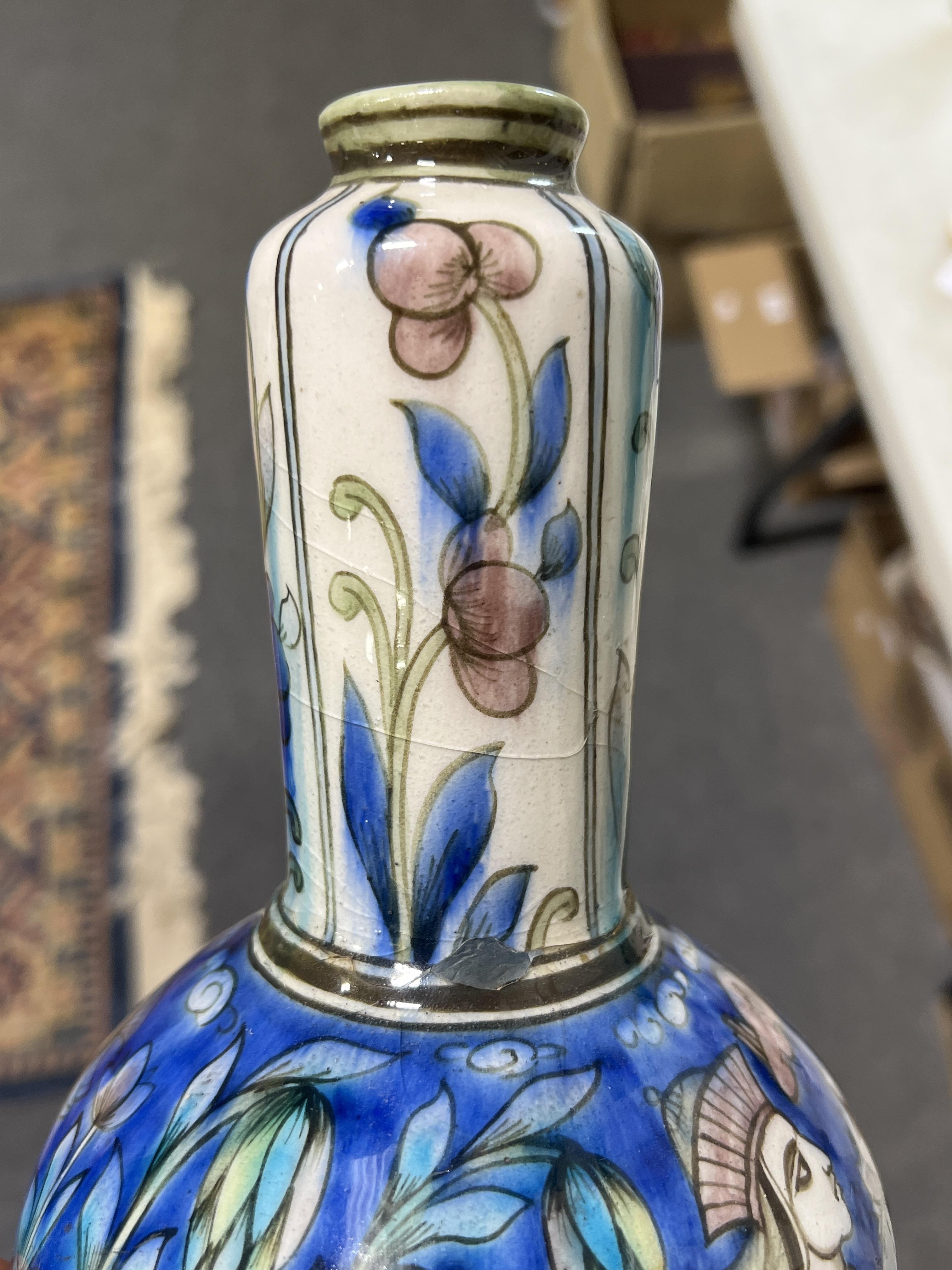 Lot 19 - Persian pottery vase and a Chinese porcelain