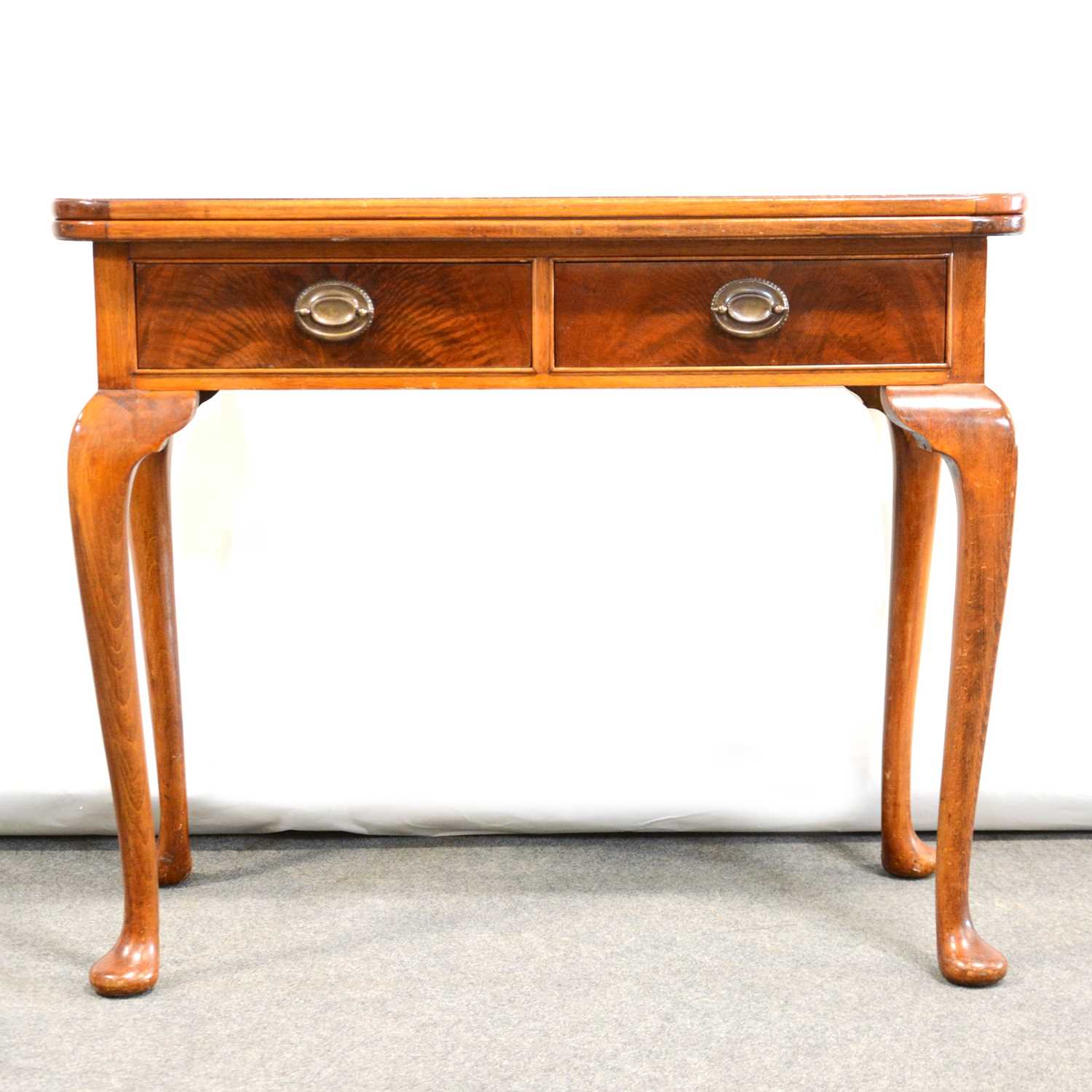 Lot 437 - Beech and mahogany tea table,