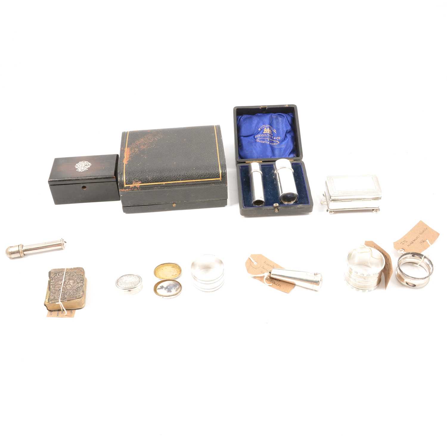 Lot 266 - Silver ring box, etc.,