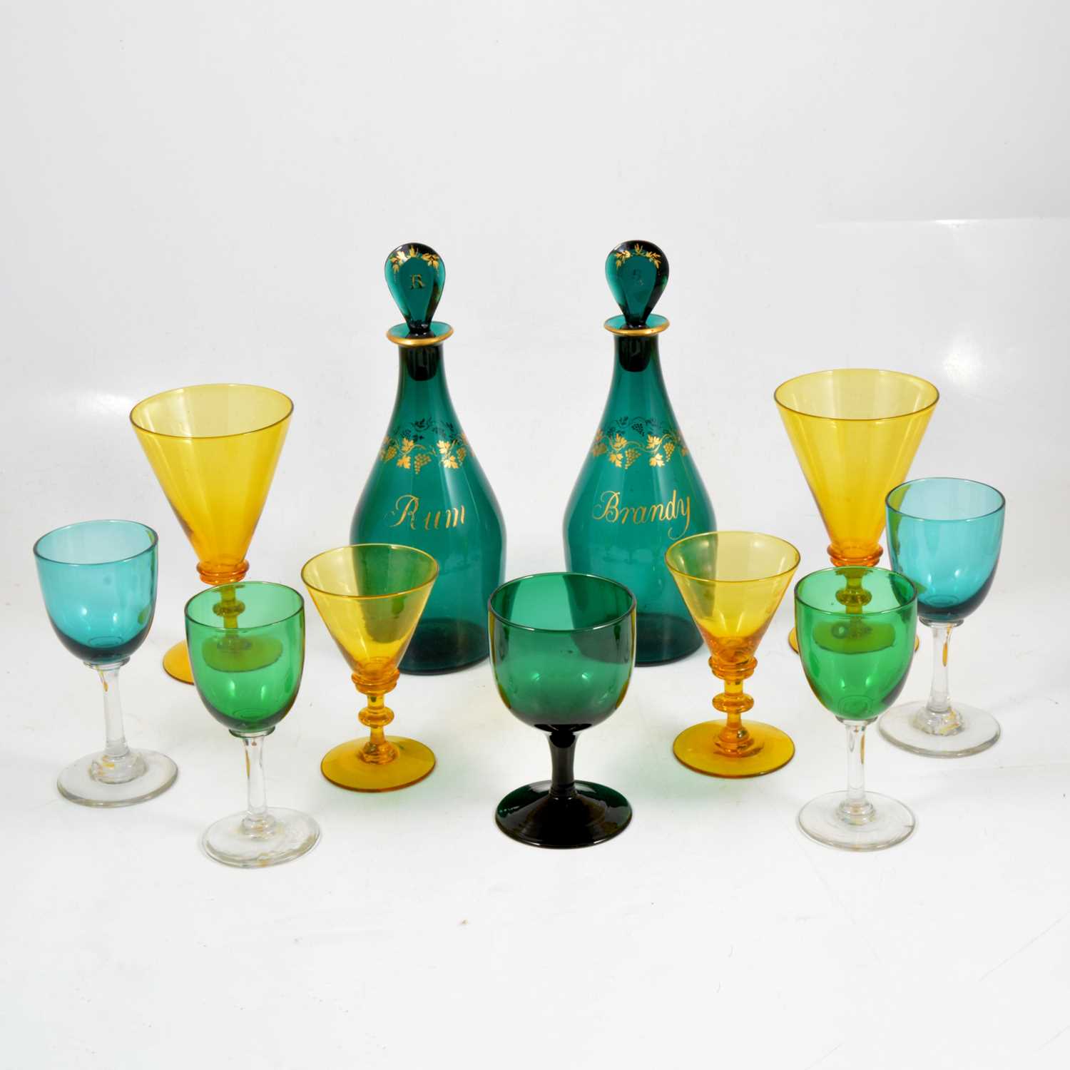 Lot 84 - Pair of early 19th Century decanters, other