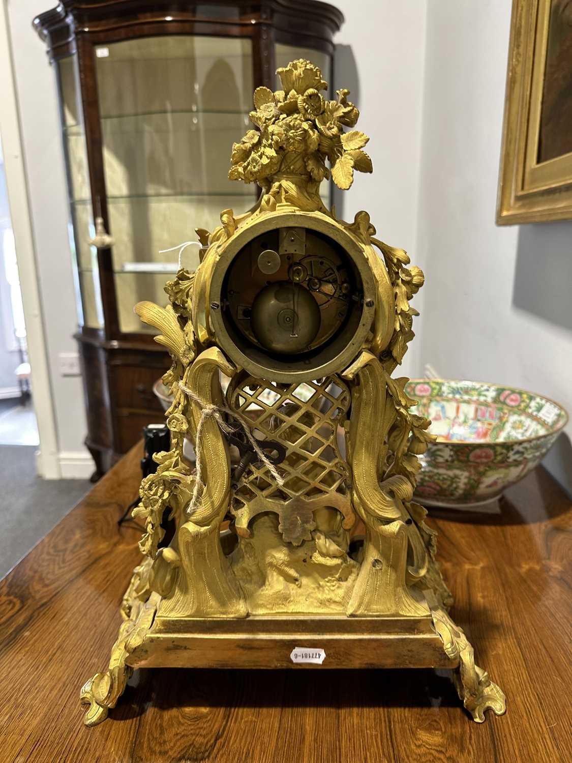 Lot 393 - French ormolu mantel clock, 19th Century,