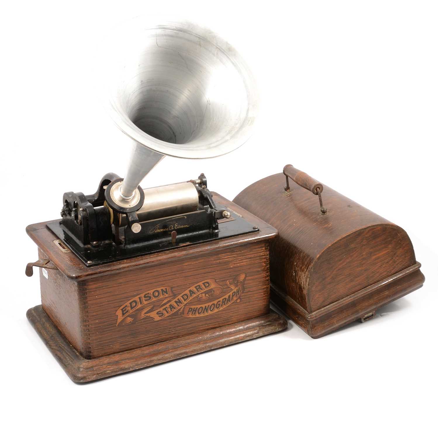 Lot 144 - Edison Standard Phonograph and two boxes of