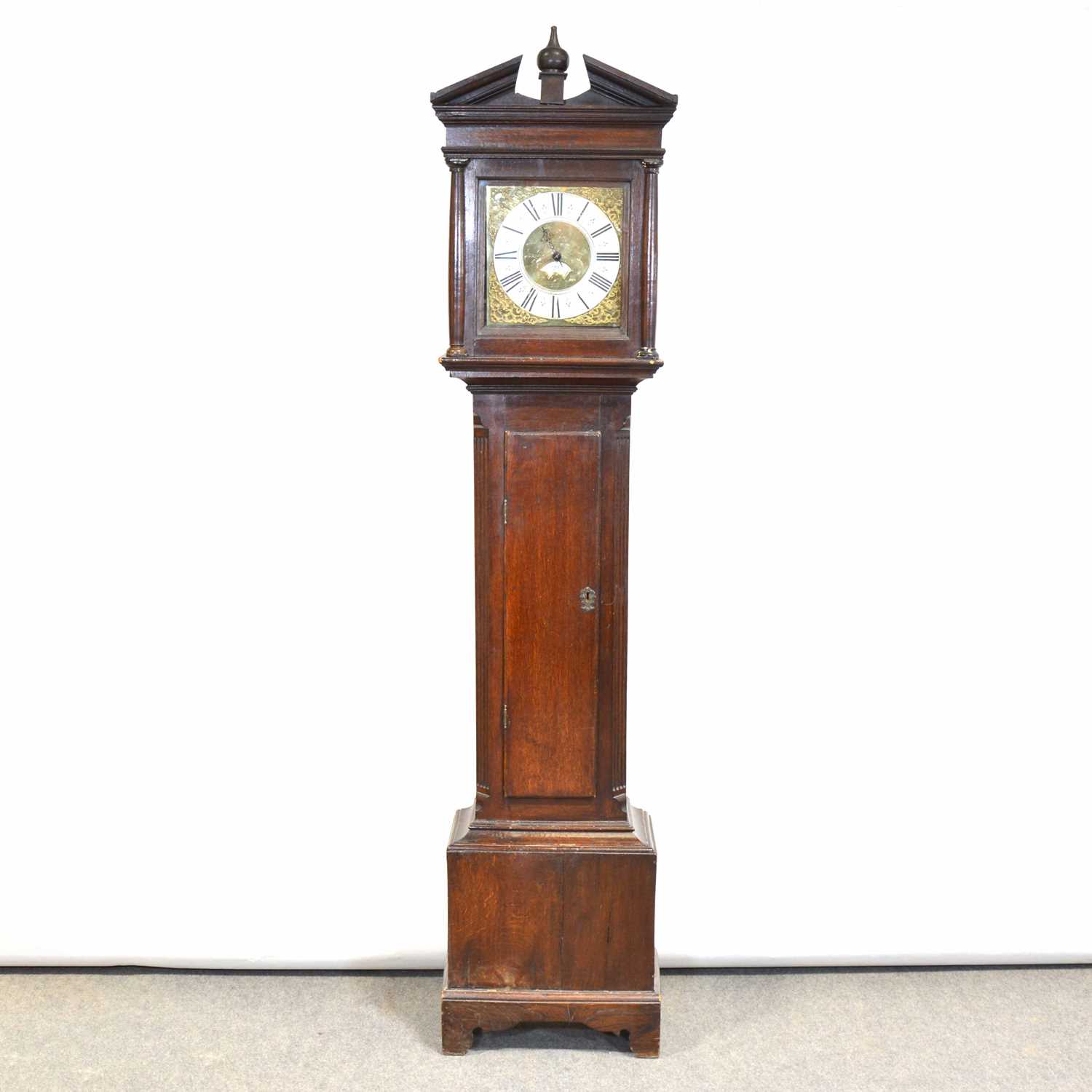 Lot 649 - Oak longcase clock, Richard Hackett,