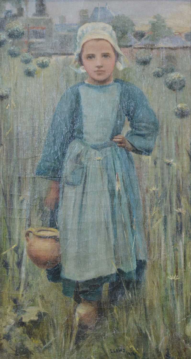 Lot 630 - L Laws after George Clausen, Breton Girl
