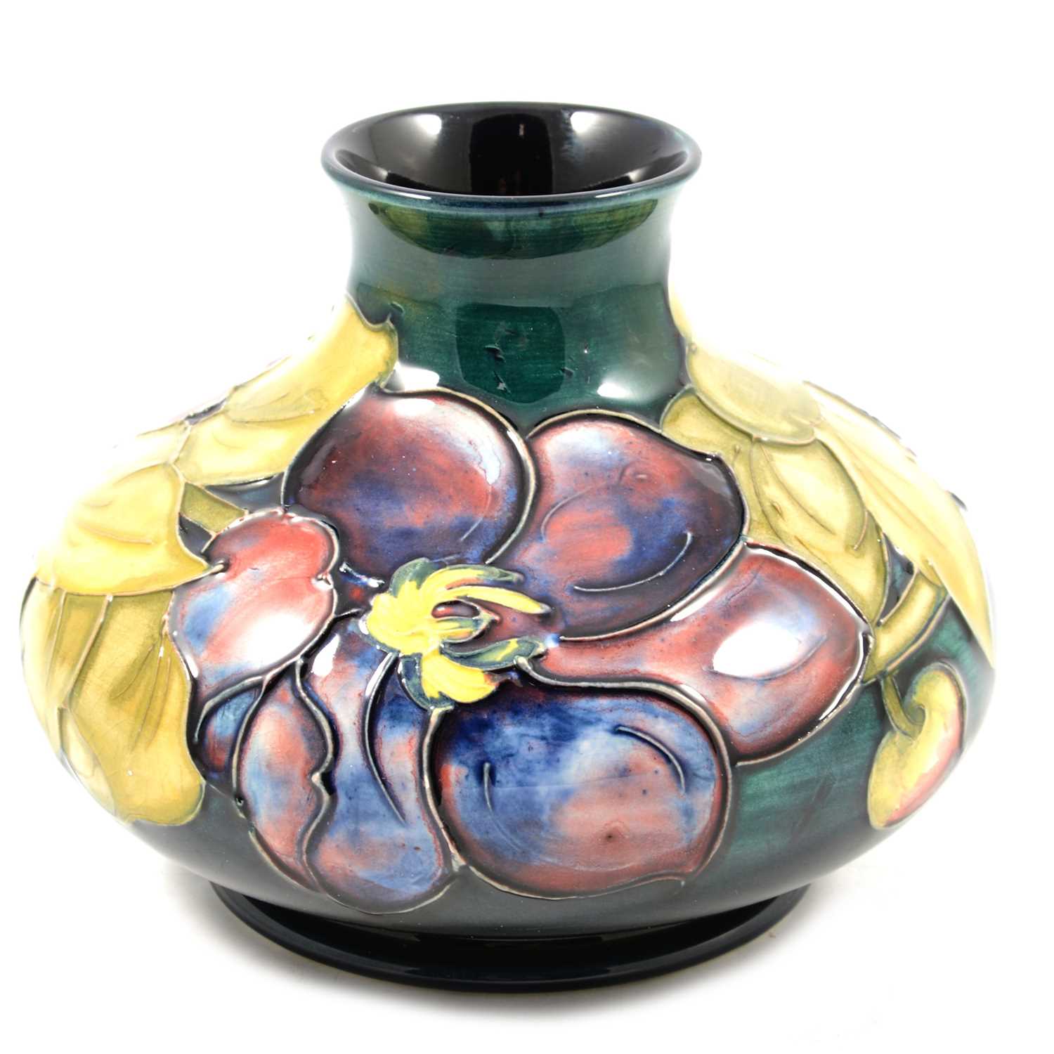 Lot 85 - Moorcroft Pottery, a 'Clematis' design vase,