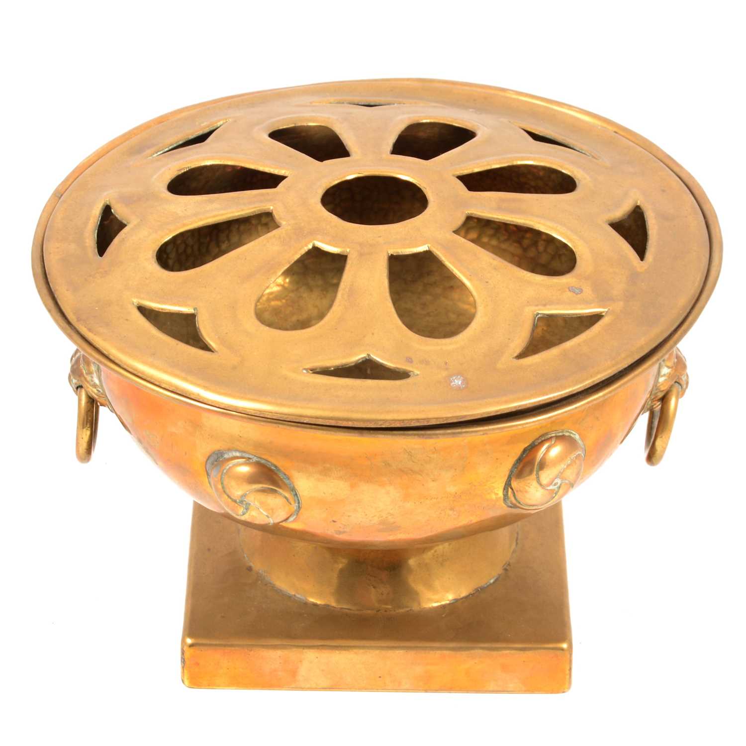 Lot 200 - Scottish Arts & Crafts hand-planished brass