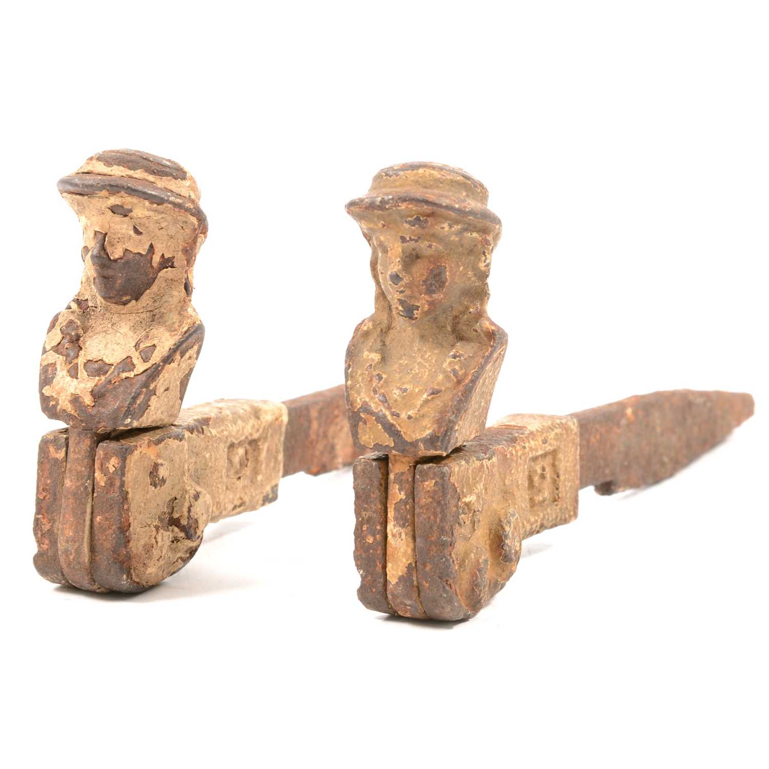 Lot 205 - A pair of late 19th century French cast iron