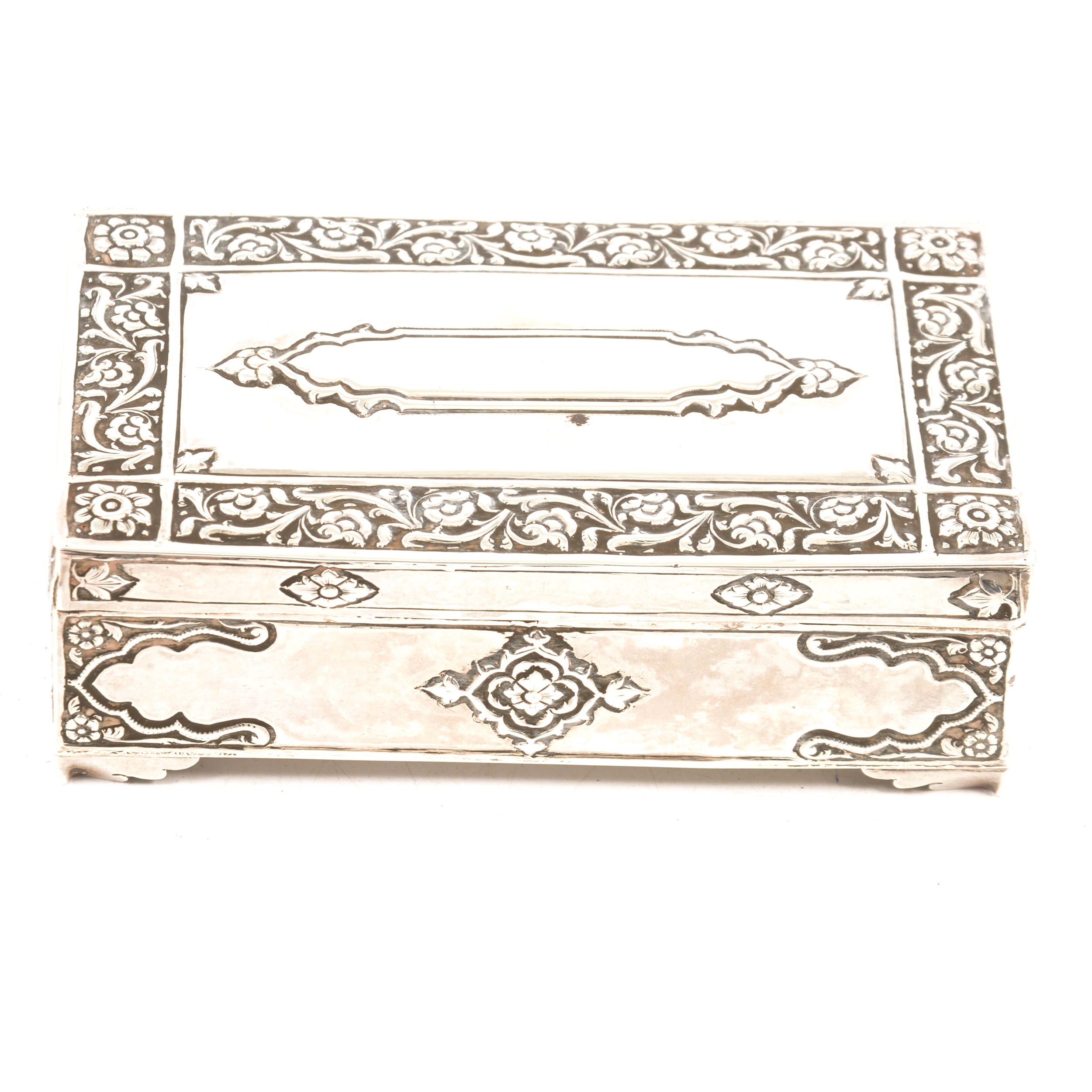 Lot 263 - Masonic interest - White metal box.