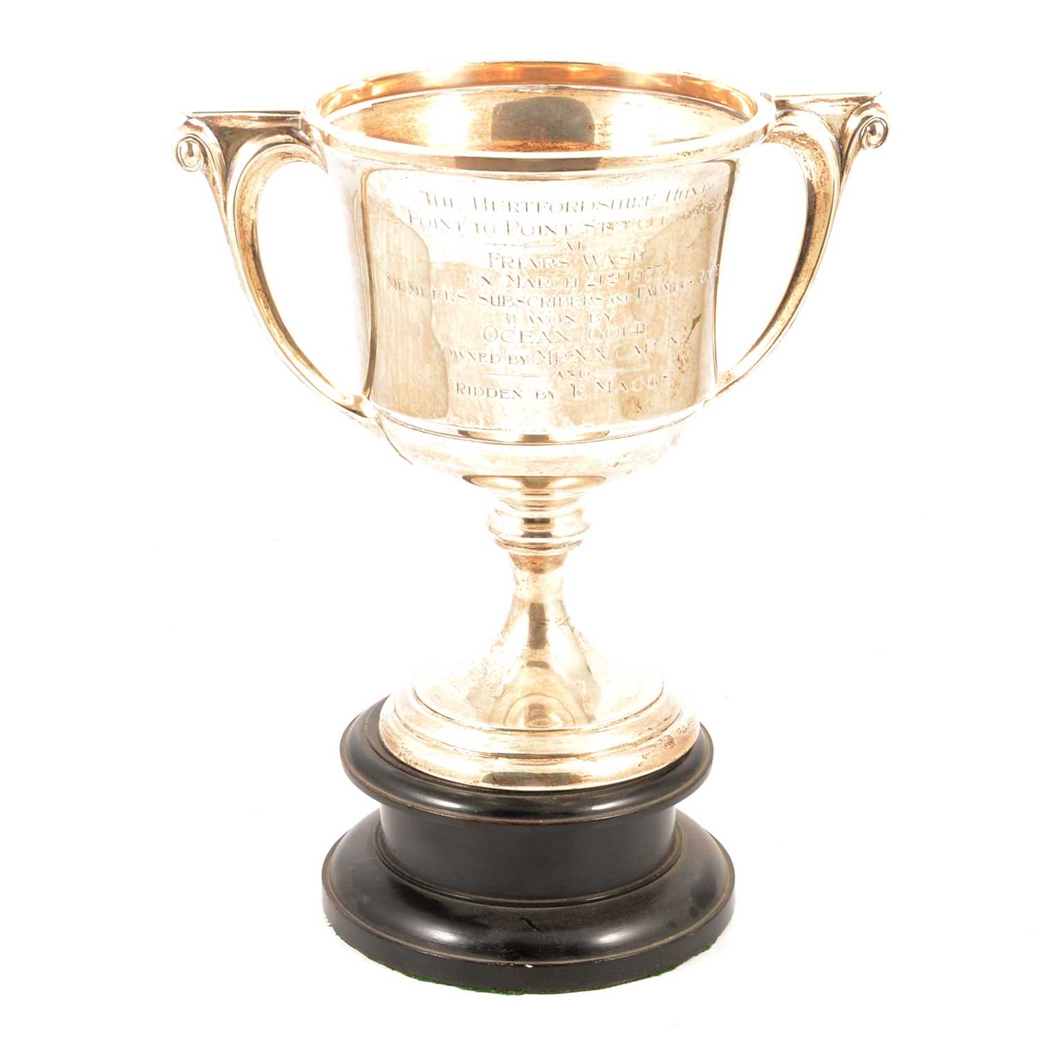 Lot 228 - Silver trophy cup,