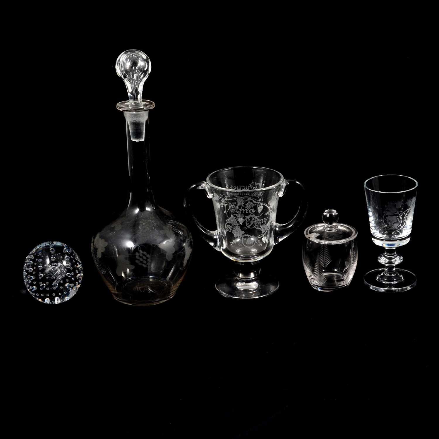 Lot 65 Collection Of Glassware Coloured Glass