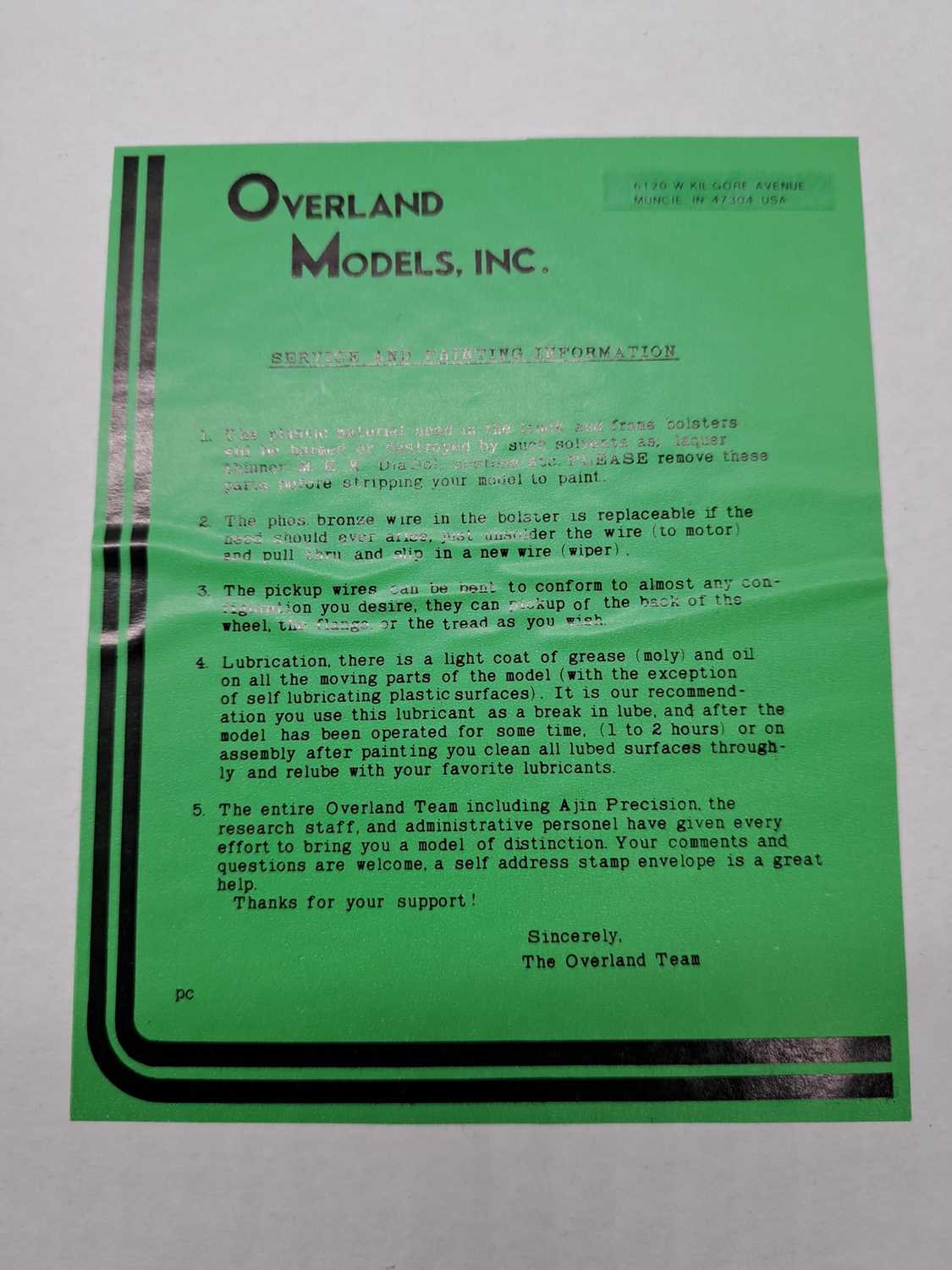 Lot 117 - Overland Models HO gauge steam locomotive