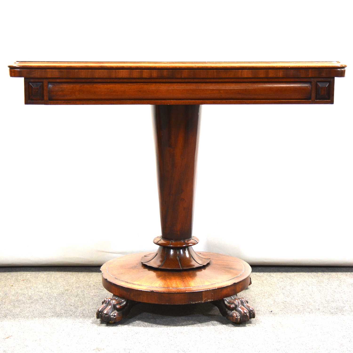 Lot 412 - Victorian mahogany card table,