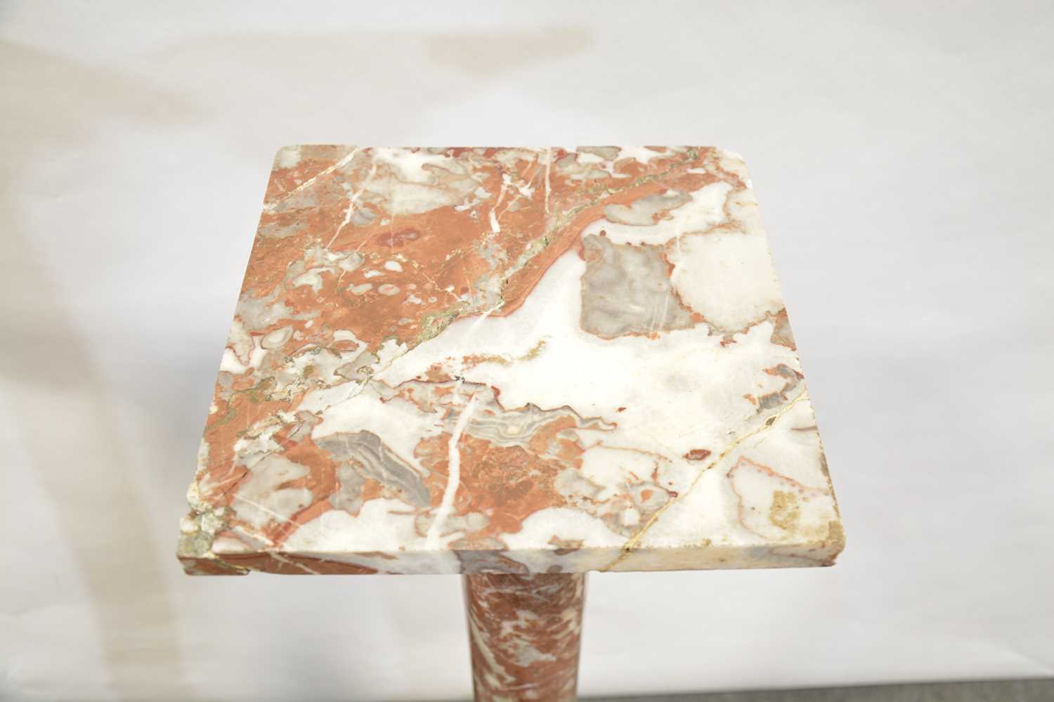 Lot 394 - Pair of variegated marble columns,