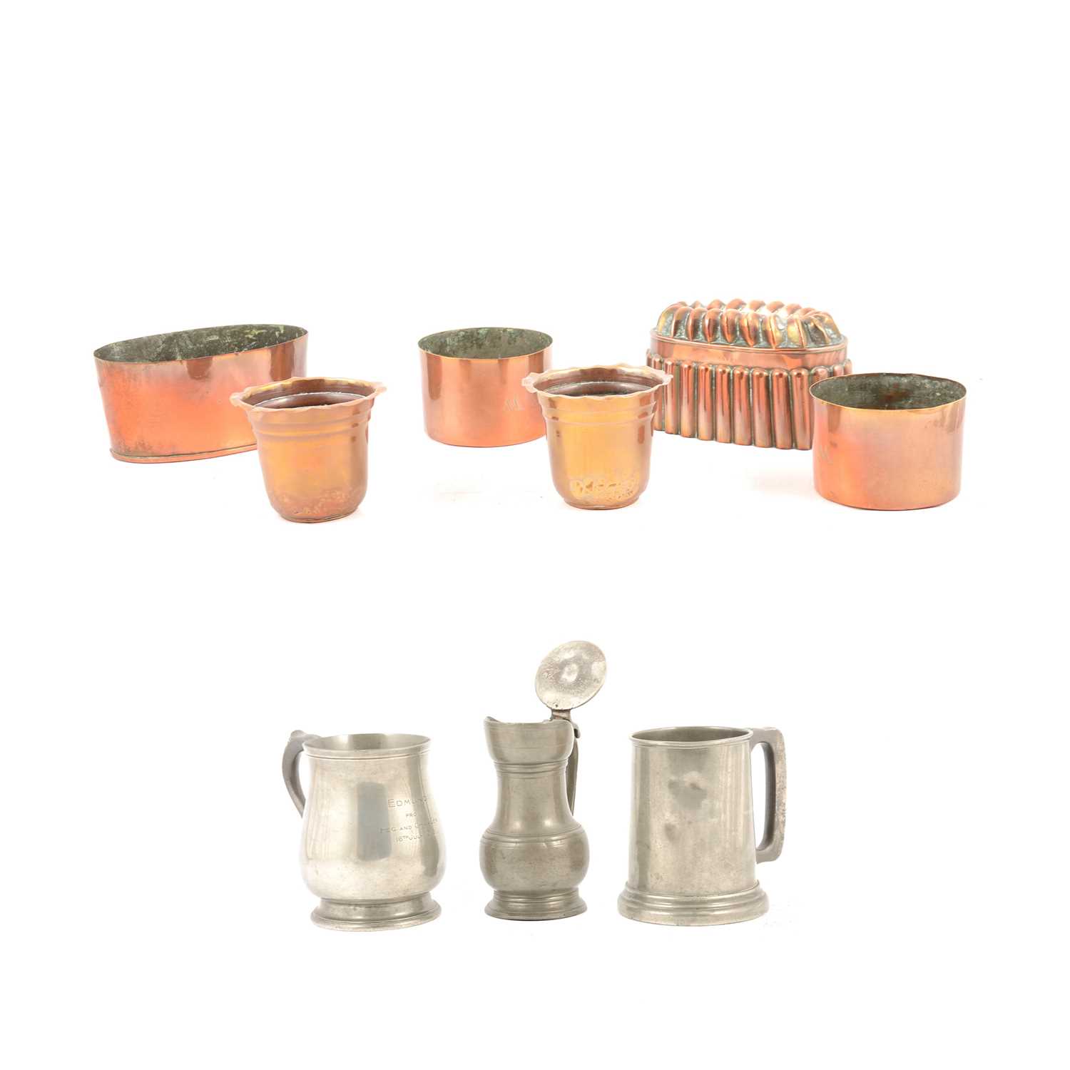 Lot 167 - Two copper Jones Brothers moulds, other