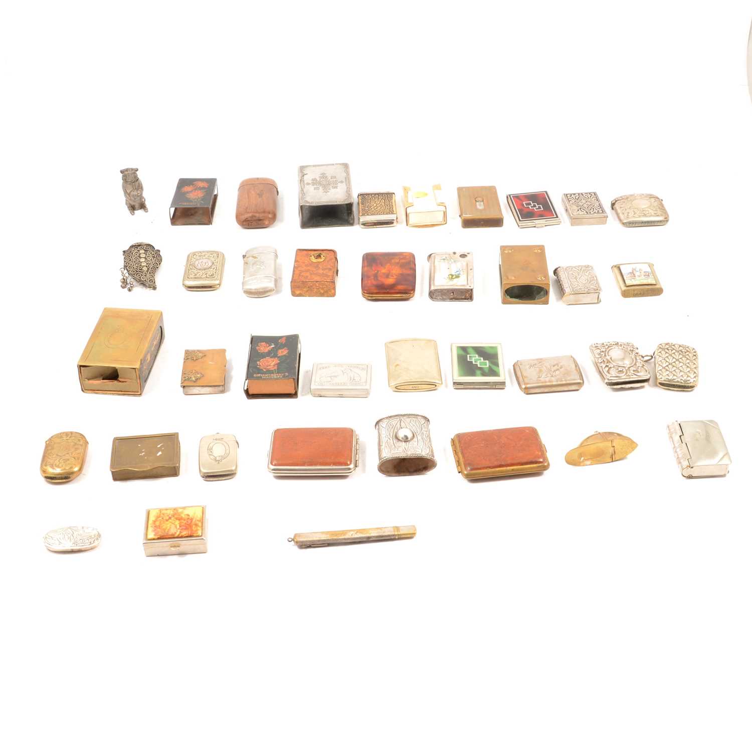Lot 136 - Collection of vesta cases and match box