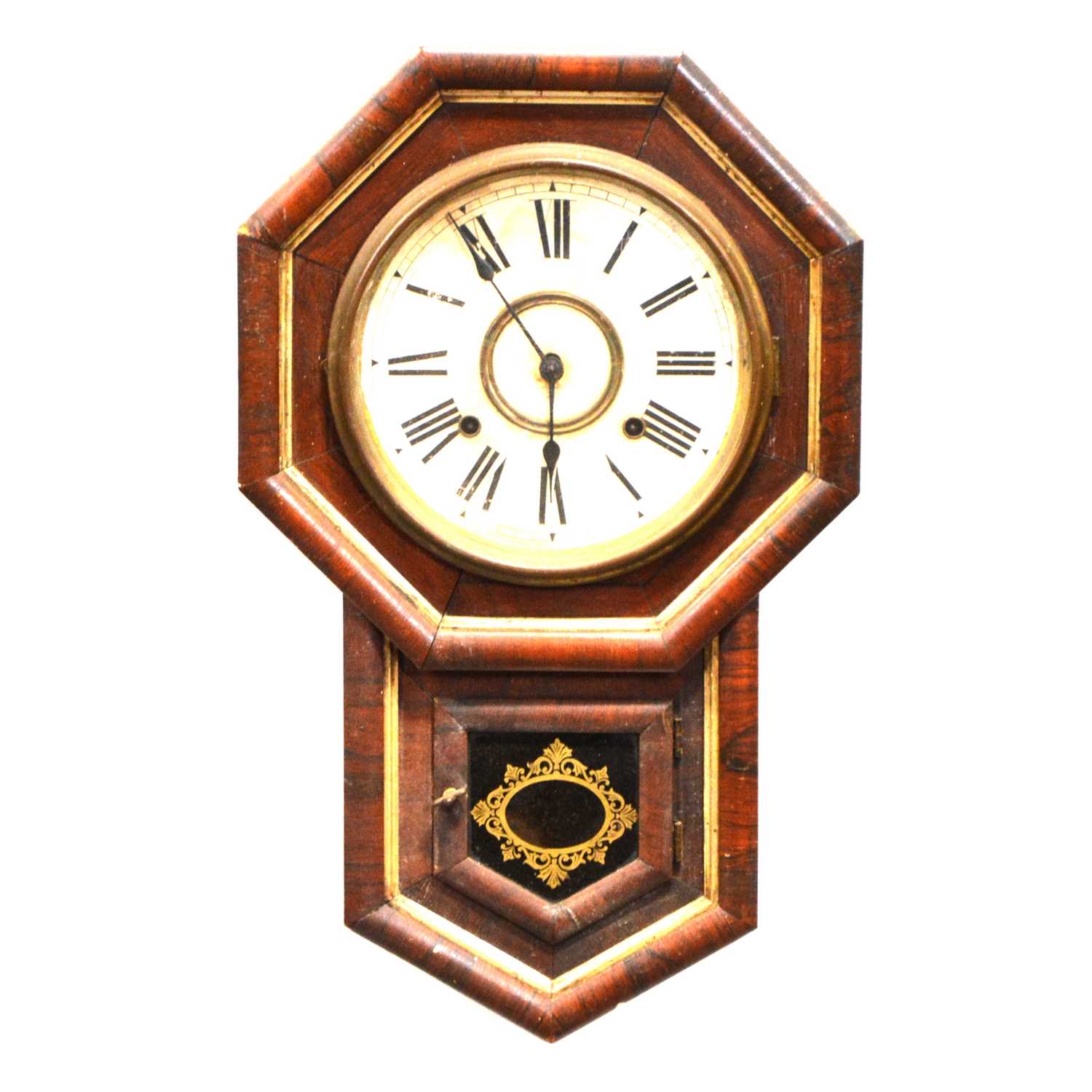 Lot 564 - American wall clock,