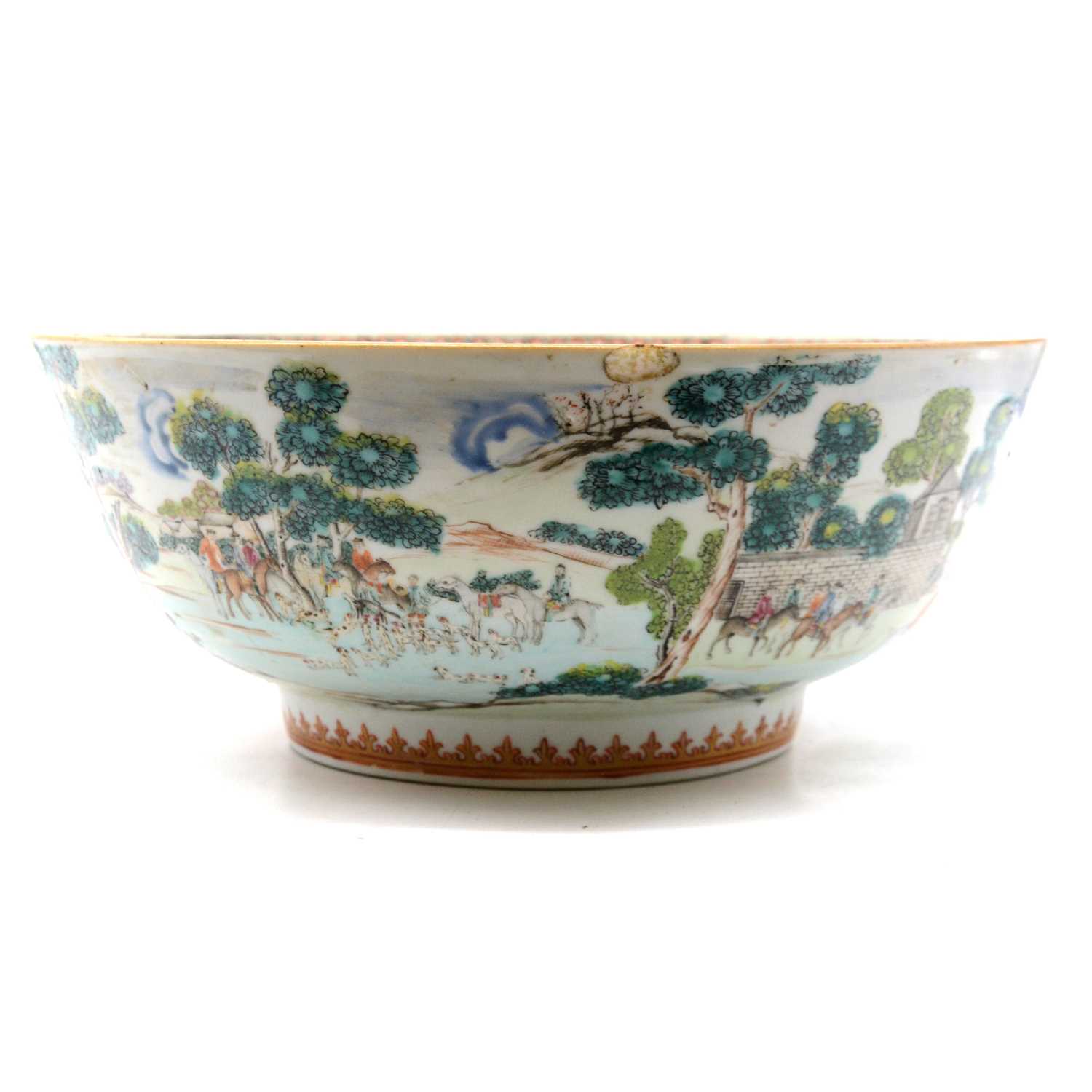 Lot 45 - Chinese polychrome bowl,
