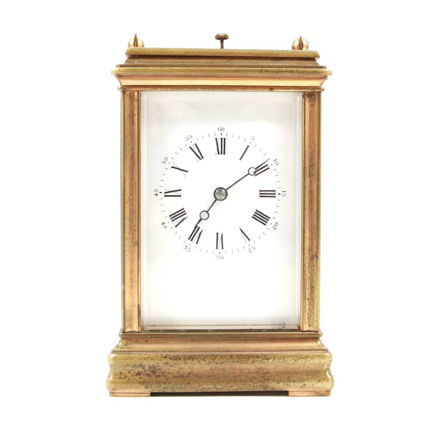 Lot 95 - Brass cased carriage clock,