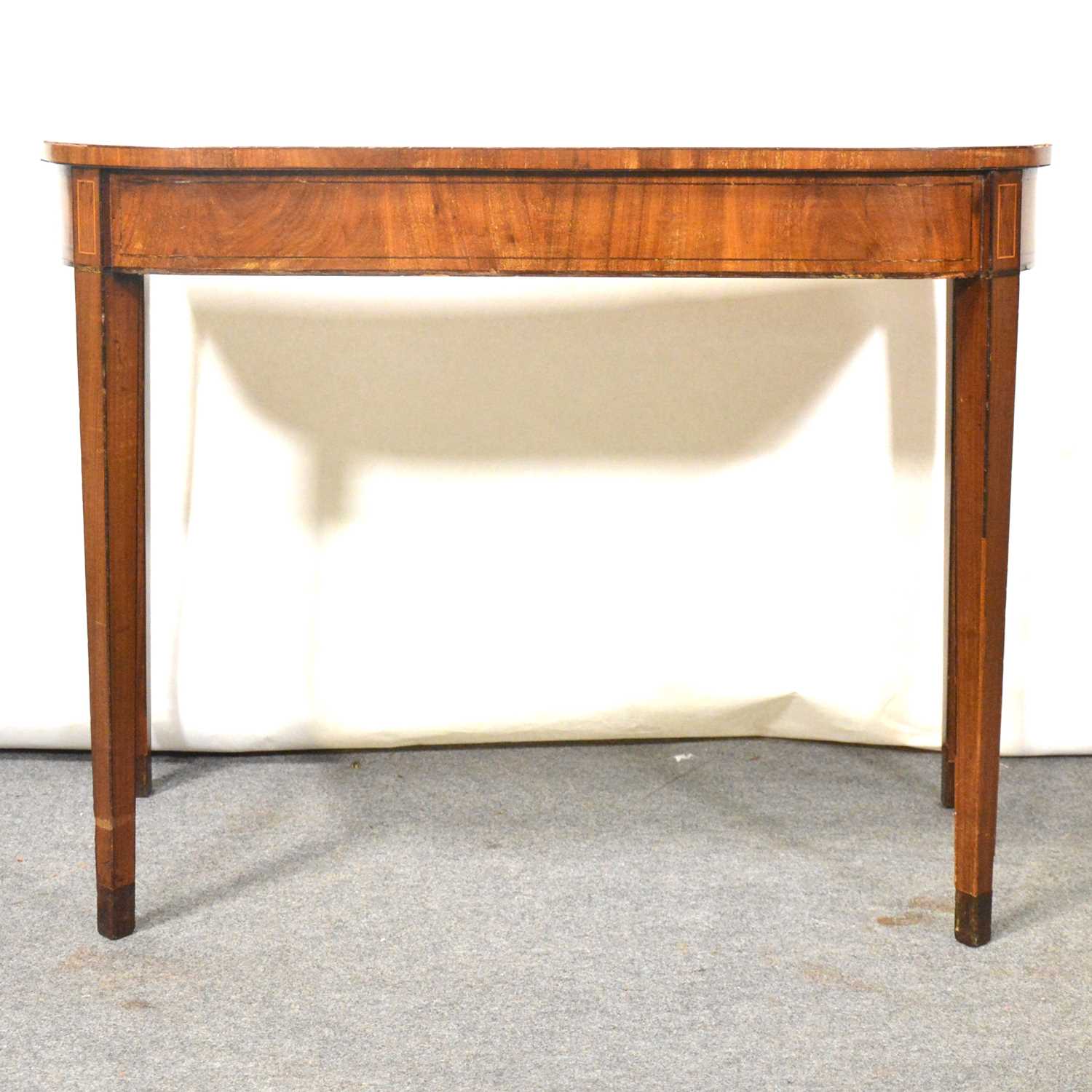 Lot 344 - George III mahogany side table,