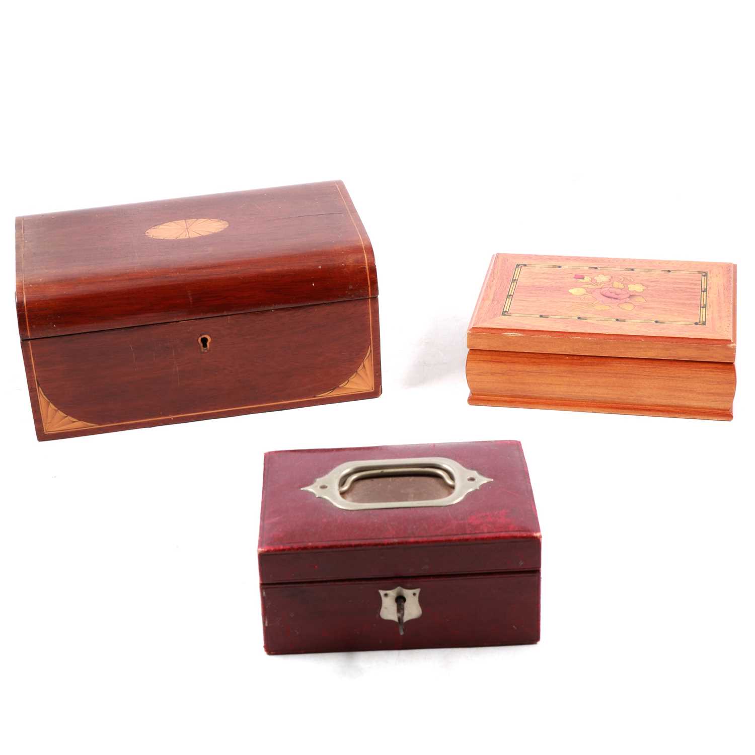 Lot 100 - Victorian leather bound jewellery box and