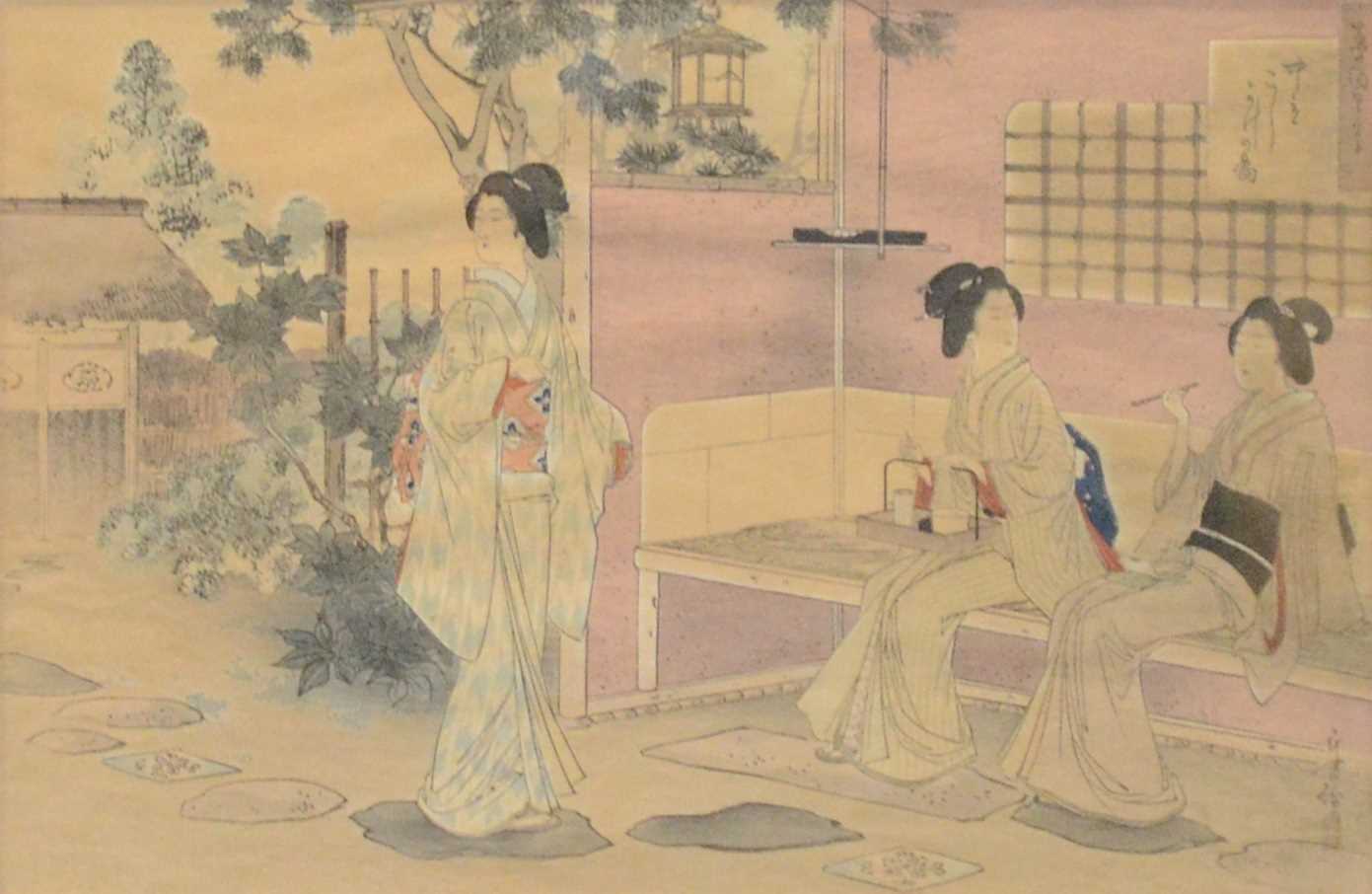 Lot 304 - Three Japanese woodblocks