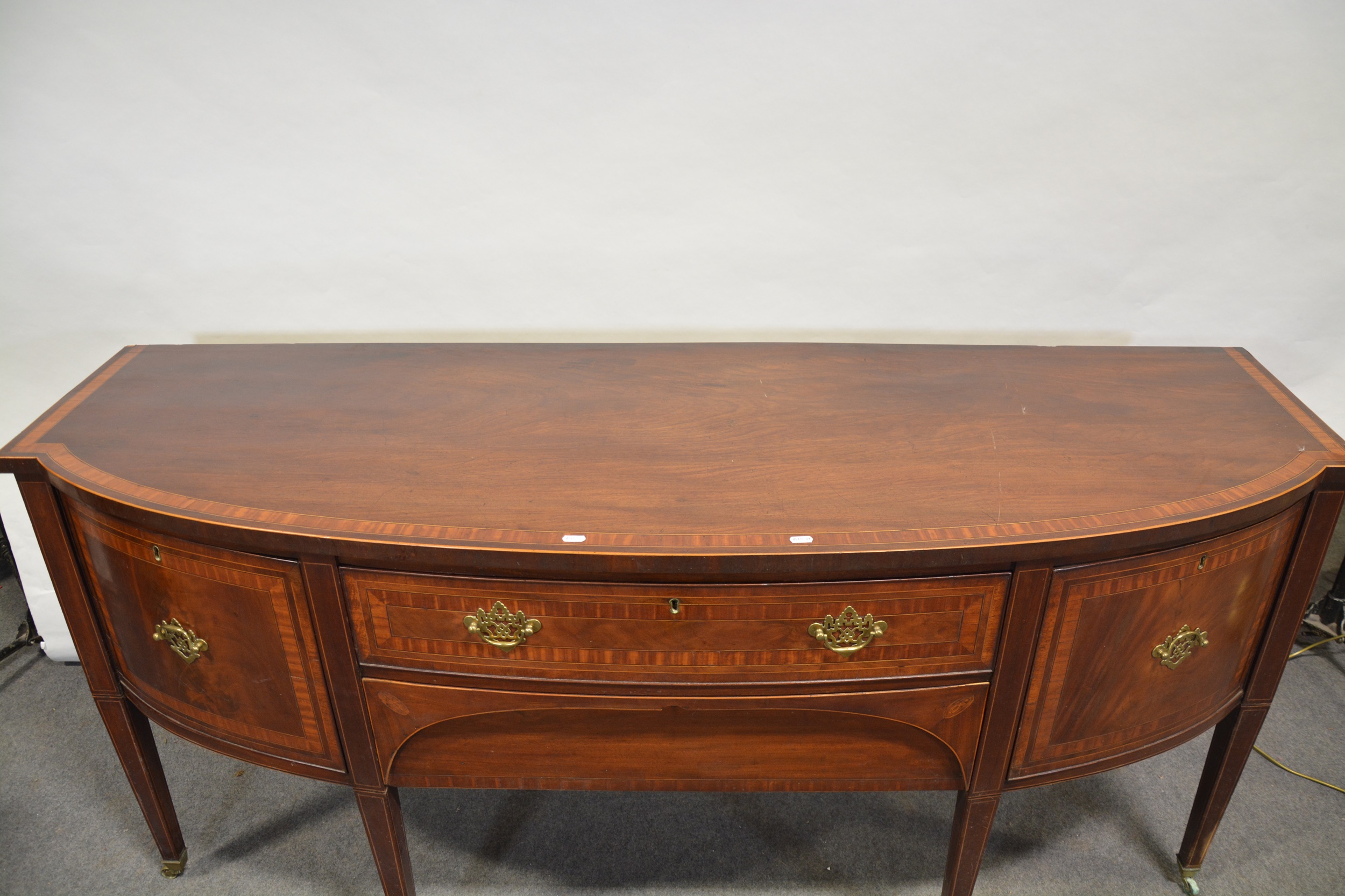 Lot 472 - Victorian mahogany bowfront sideboard in the