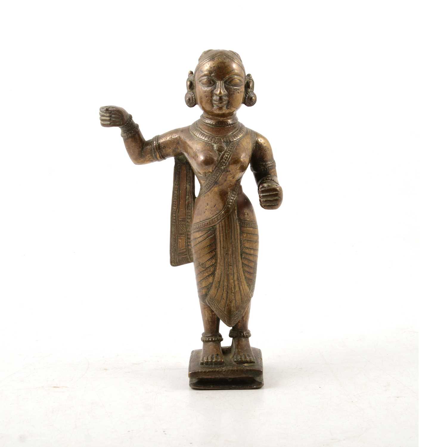 Lot 78 - Indian bronze standing figure,