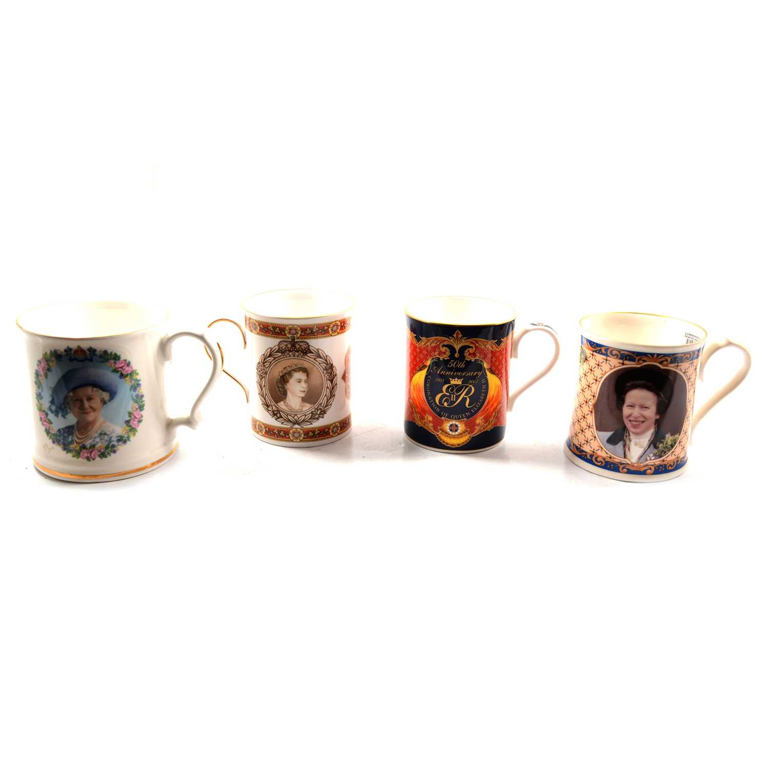 Lot 60 - Box of Royal Commemorative mugs and teaware