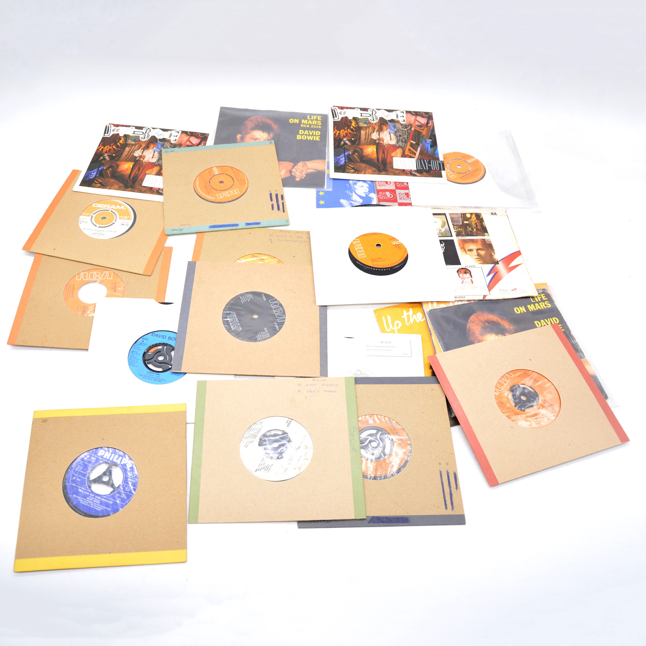 Lot 133 - David Bowie 7" singles, one box of mixed