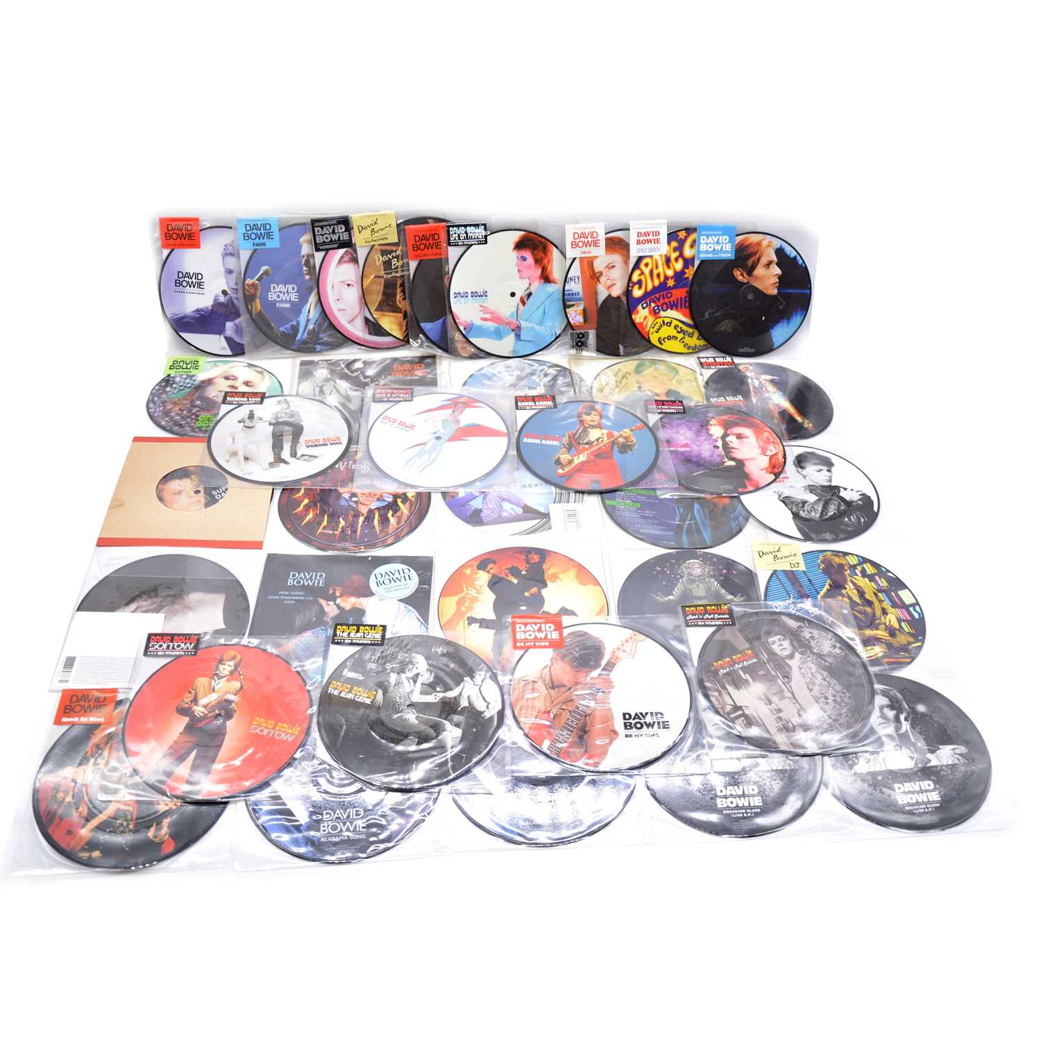 Lot 134 - Thirty-eight David Bowie 7" singles, all