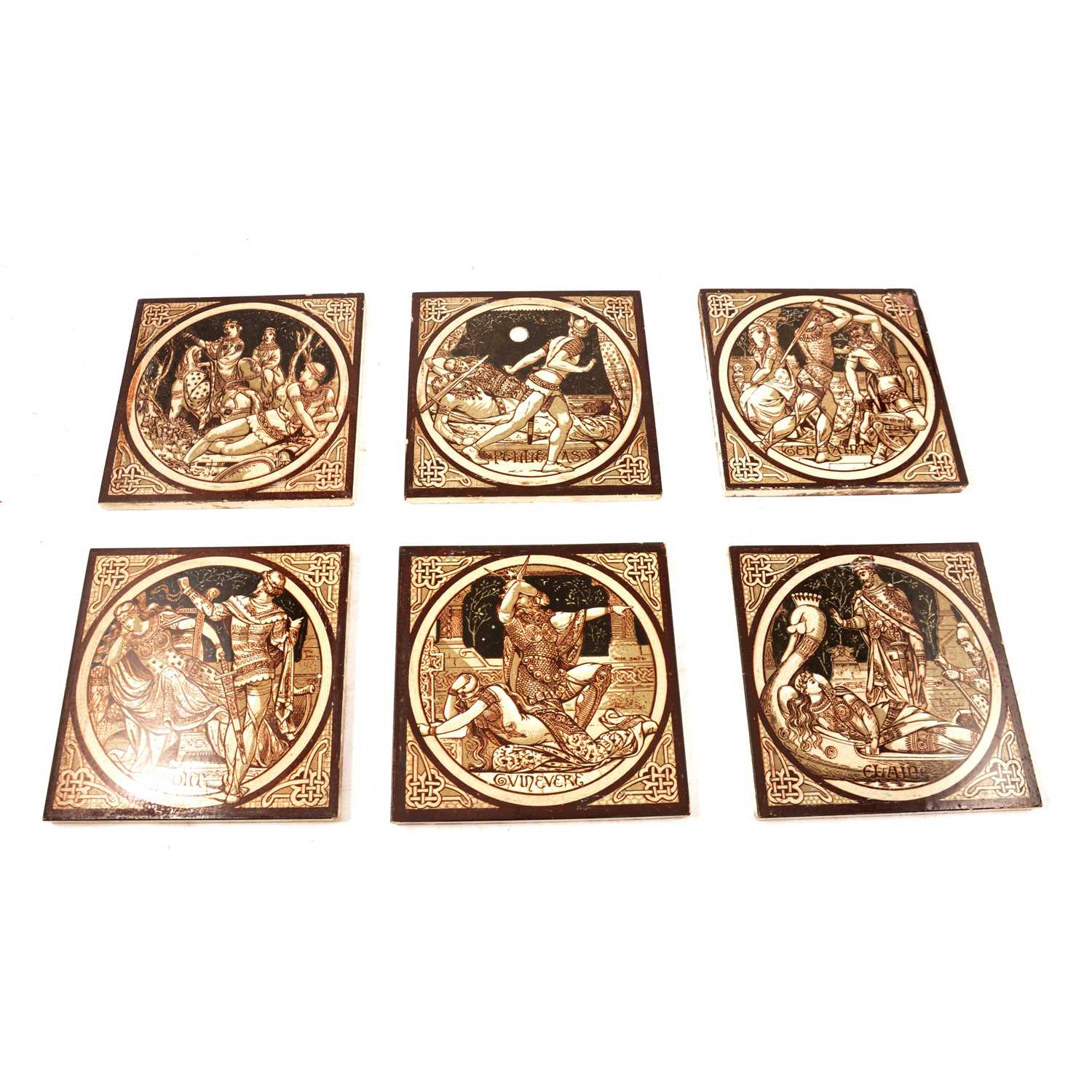 Lot 502 - Set of six Minton Victorian Art Pottery